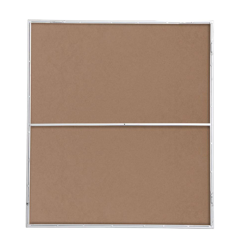 Angle. Elegant Decor - Metal frame rectangle mirror 36 inch in silver ...