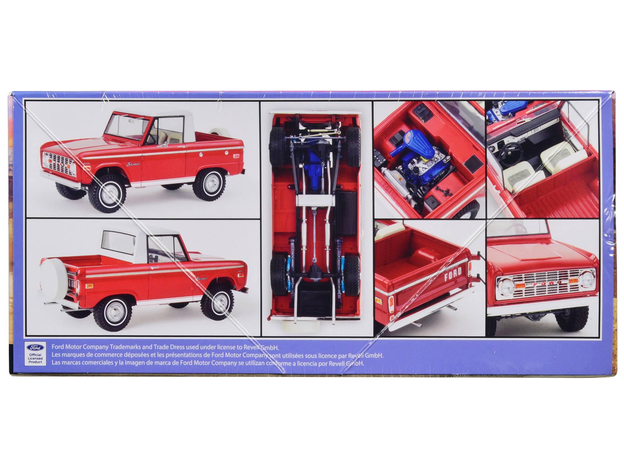 Level 5 Model Kit Ford Bronco Half Cab 1/25 Scale Model by Revell Red ...