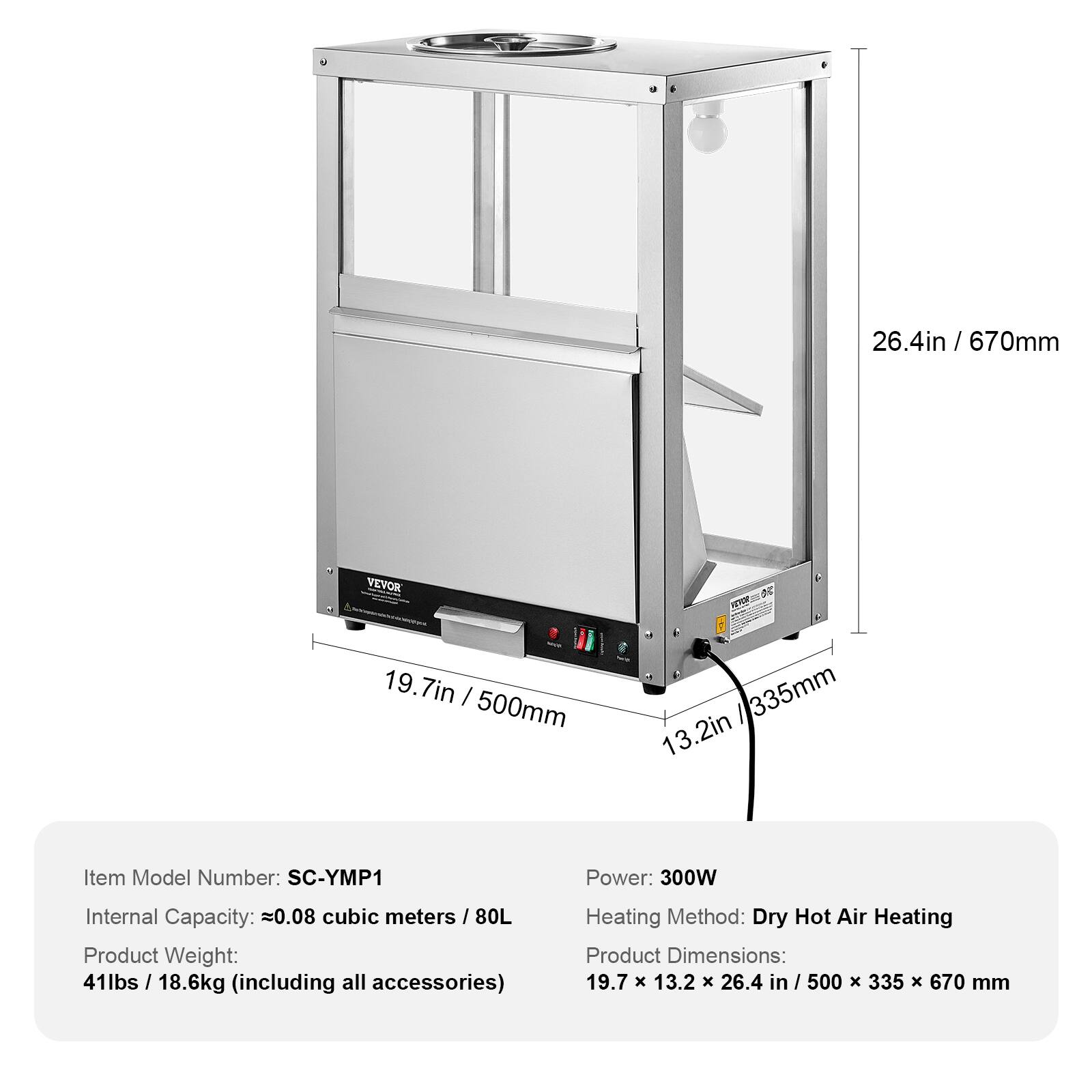 VEVOR Commercial Nacho Chip Warmer, 84.5QT Chip Warmer Machine with ...