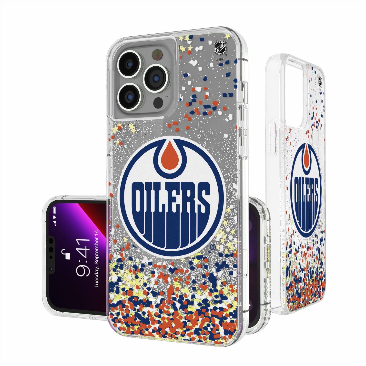 Keyscaper NHL Edmonton Oilers iPhone Confetti Glitter Case Multicolor ...