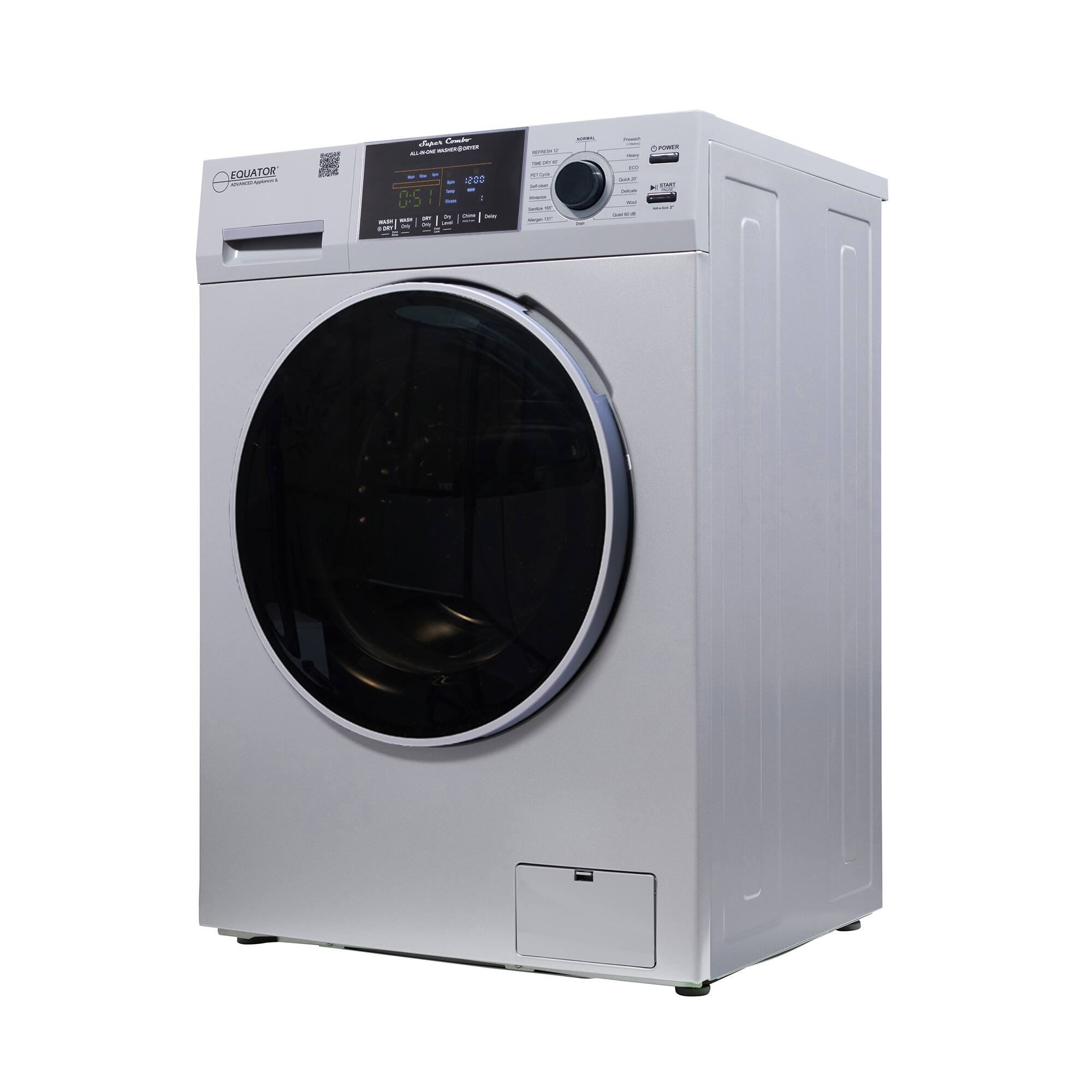 Equator 1.62 cu ft. VENTLESS DRY Fully Built in All in One Combo Washer ...