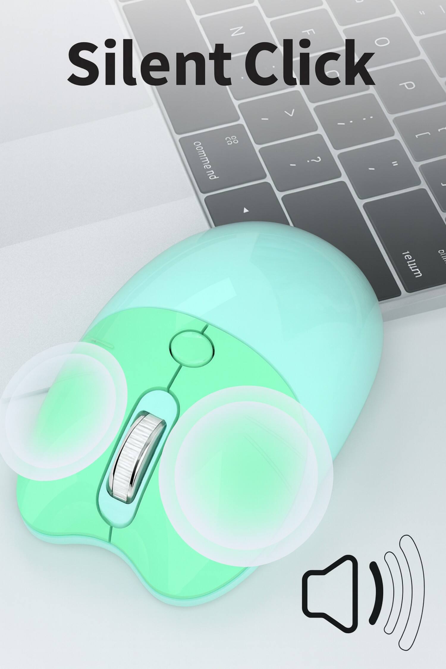 SaharaCase Wireless Keyboard & Mouse Combo with Silent Click | Colorful ...