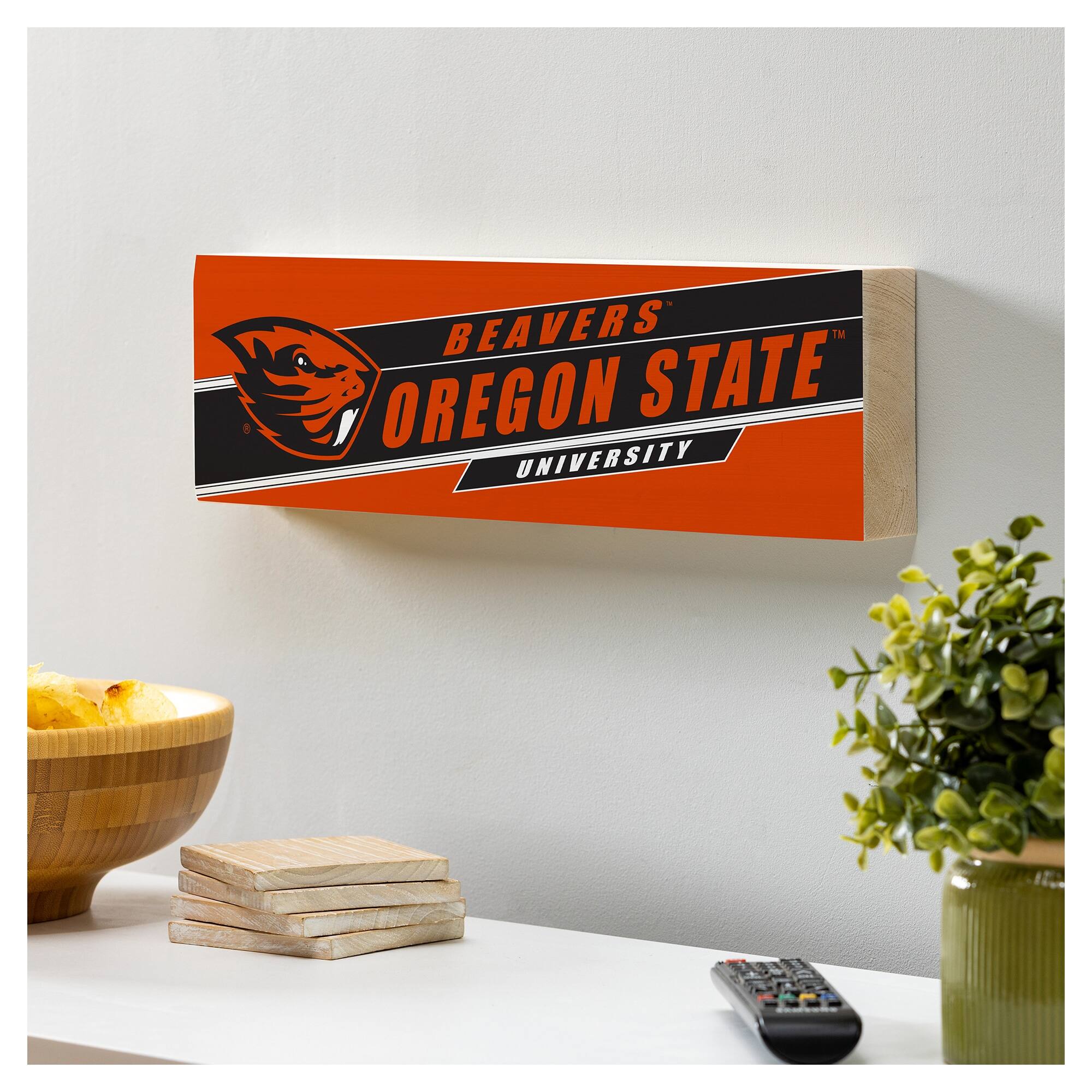 Evergreen Enterprises Oregon State Beavers 5" x 18" Shadow Logo Wood ...