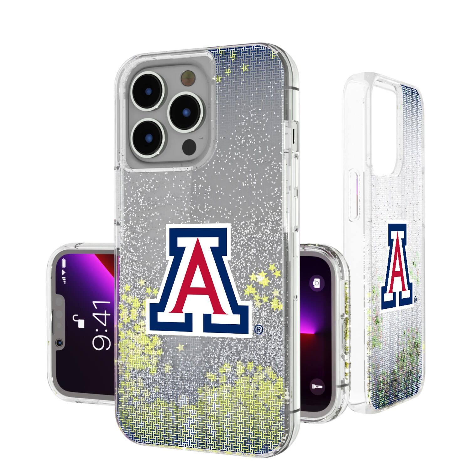Keyscaper NCAA Arizona Wildcats Linen Logo iPhone Glitter Case 15 Pro ...