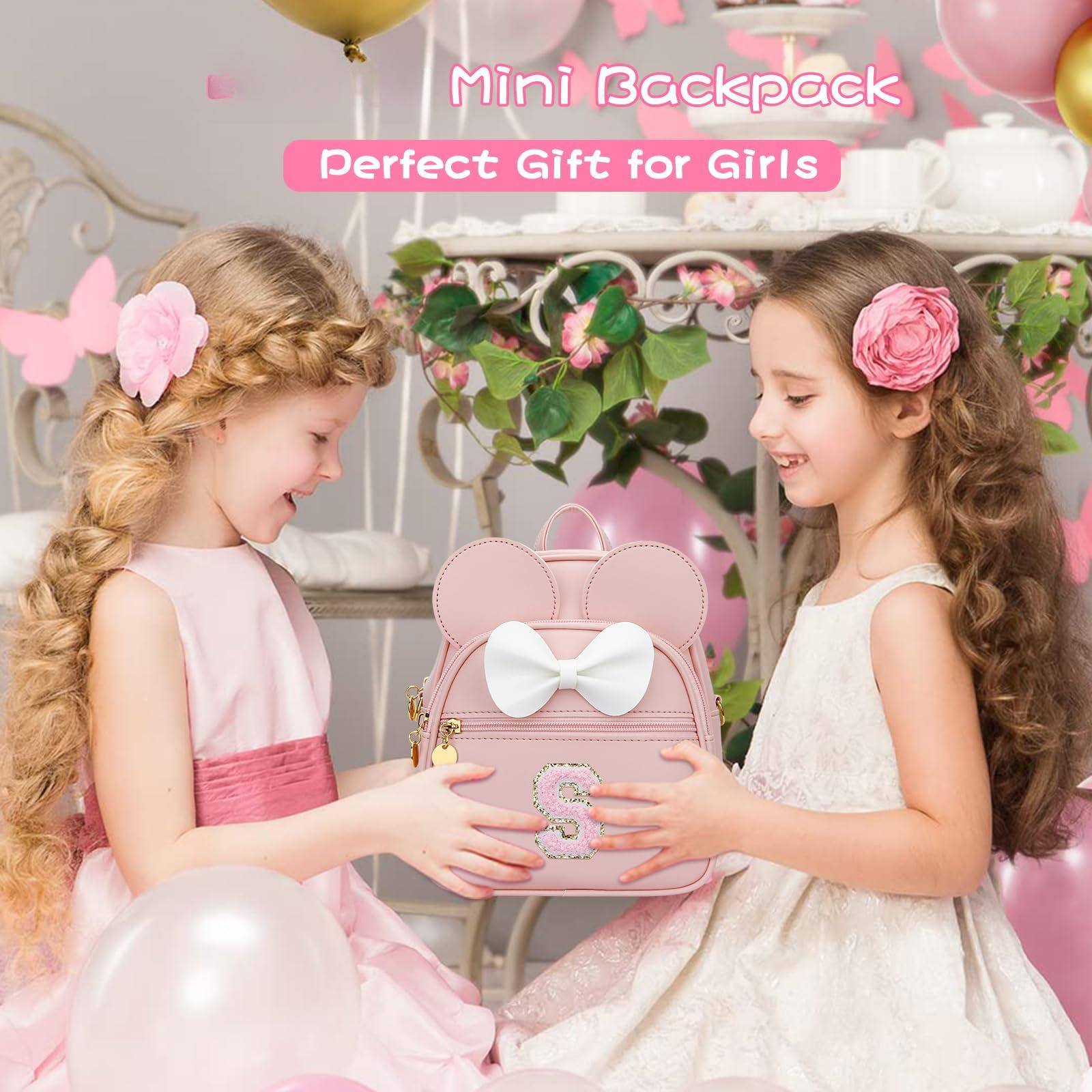 Stamp n Camp Initial Bowknot Cute Mini Backpack For Travel Small Girl ...