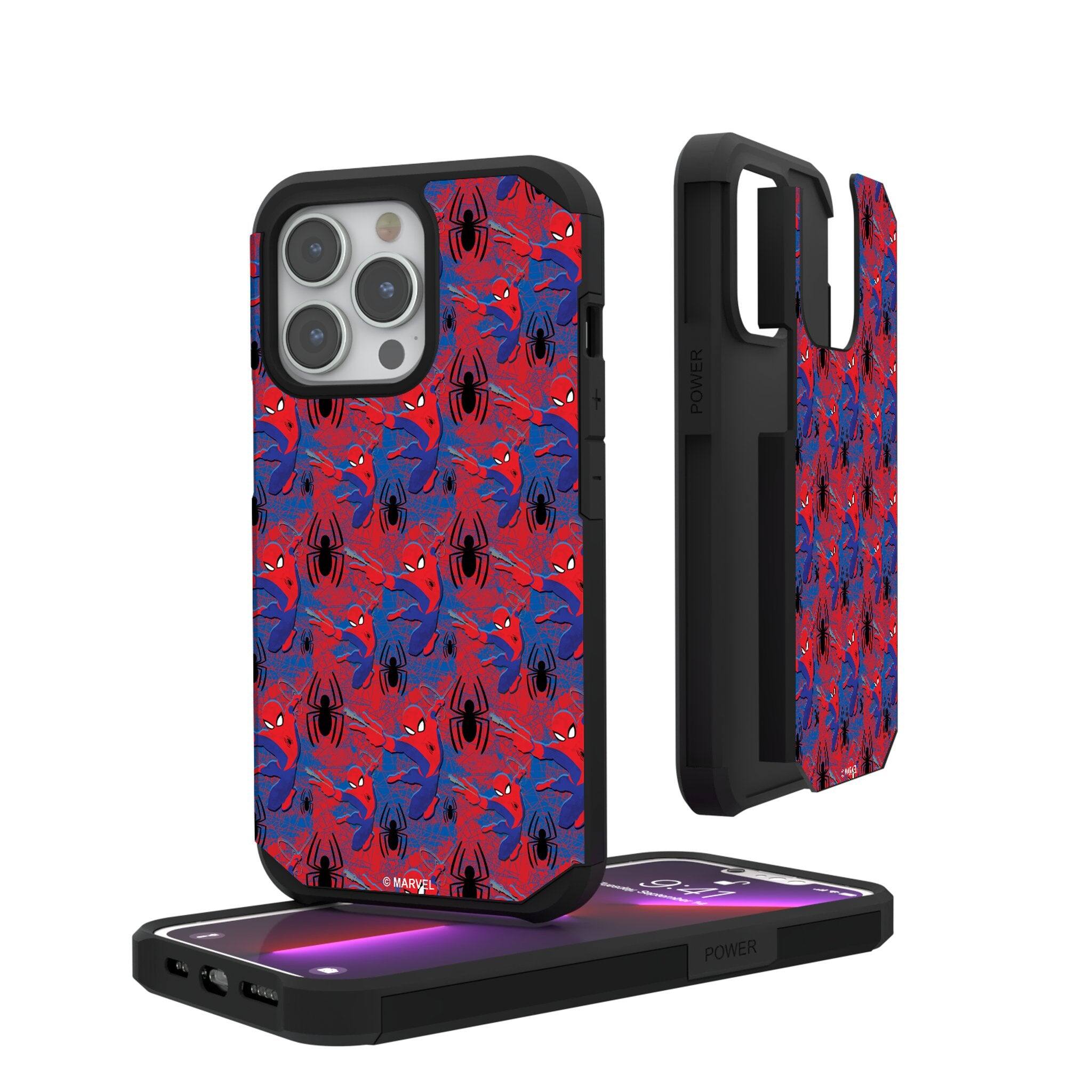 Keyscaper Marvel Pattern Rugged Phone Case Apple iPhone 14 Plus Spider ...