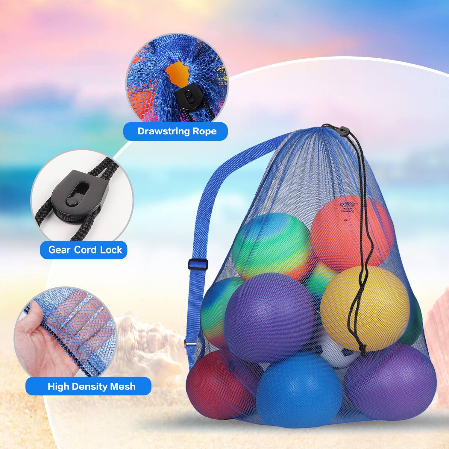 GSE Games & Sports Expert 30" x 40" Extra Large Mesh Sports Ball ...