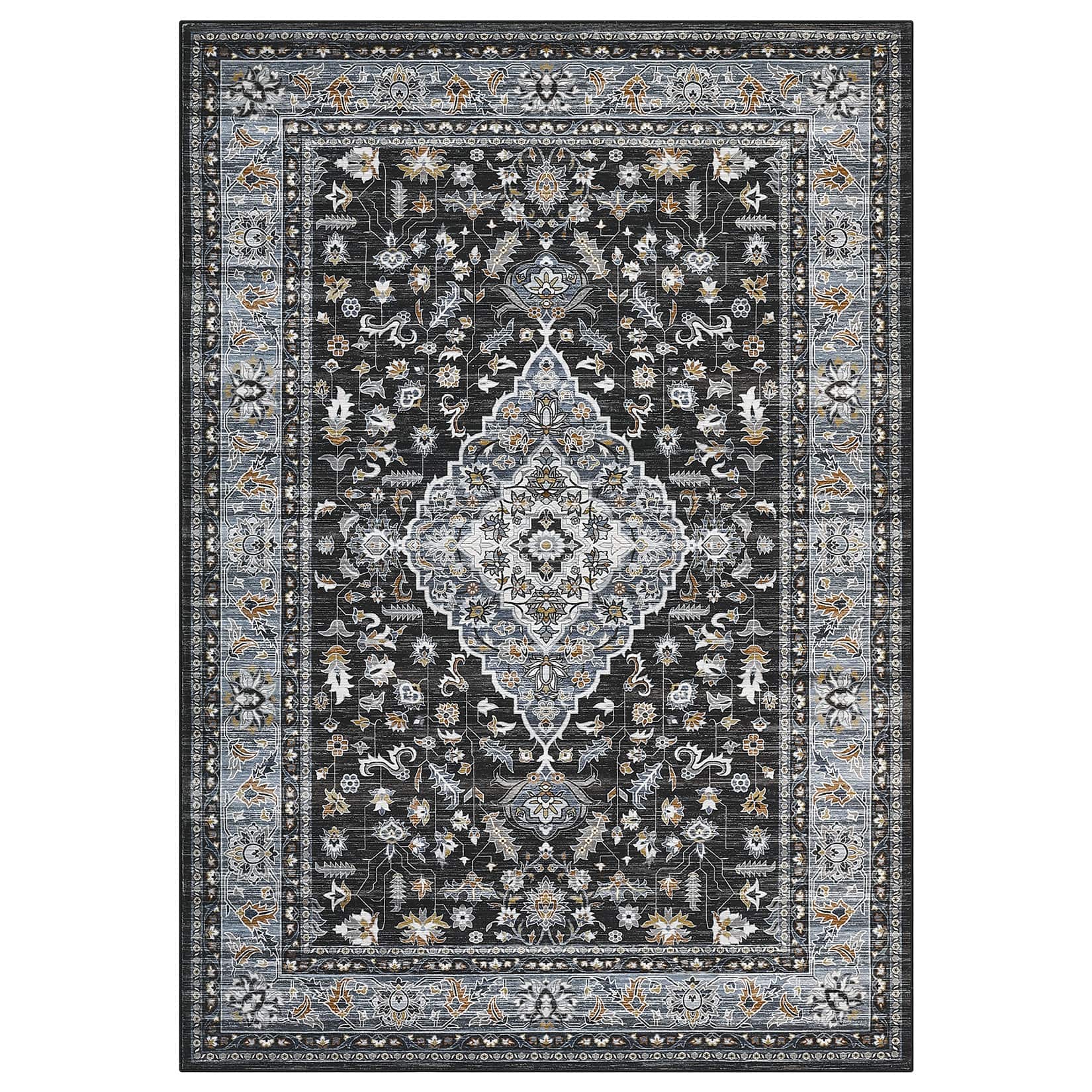 Full Tech Acekool - Washable 8 x 10 ft PolyesterLiving Room Rugs,Non ...