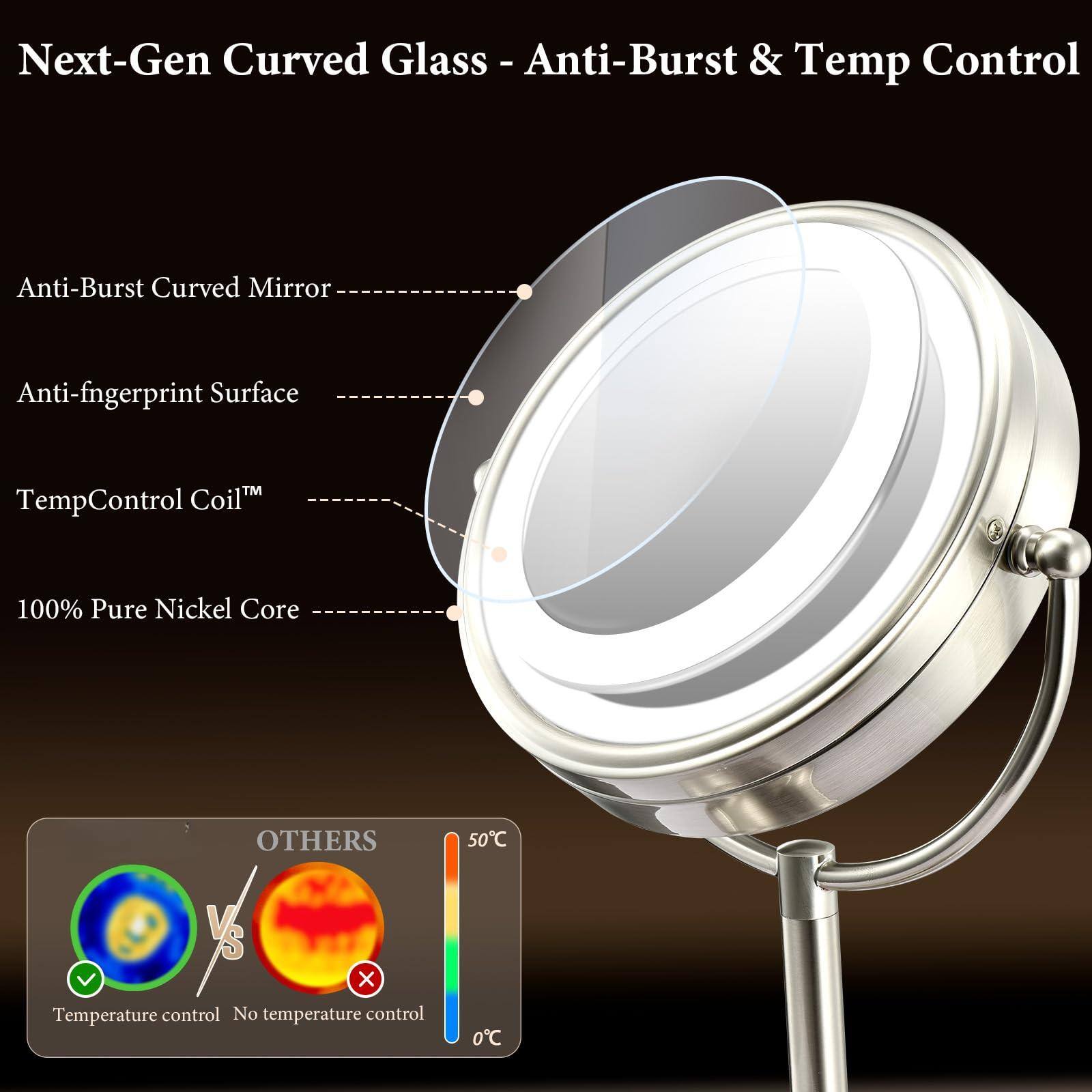 Comfort Essence Mirror Vanity Makeup Light Magnifying Led Lights Color ...