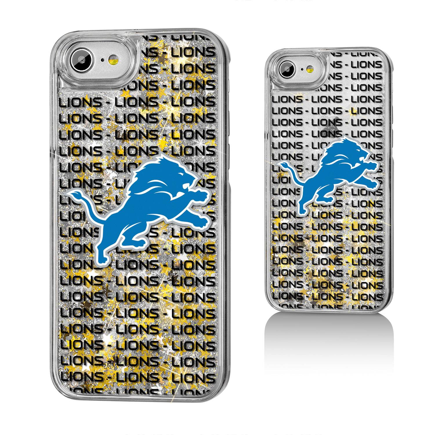 Keyscaper NFL Detroit Lions iPhone Text Backdrop Design Glitter Case 16 ...