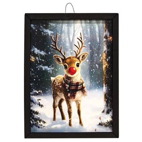 BreeBe Red Nosed Reindeer Box Frame 12x16 Multicolor GHMK276 - Best Buy