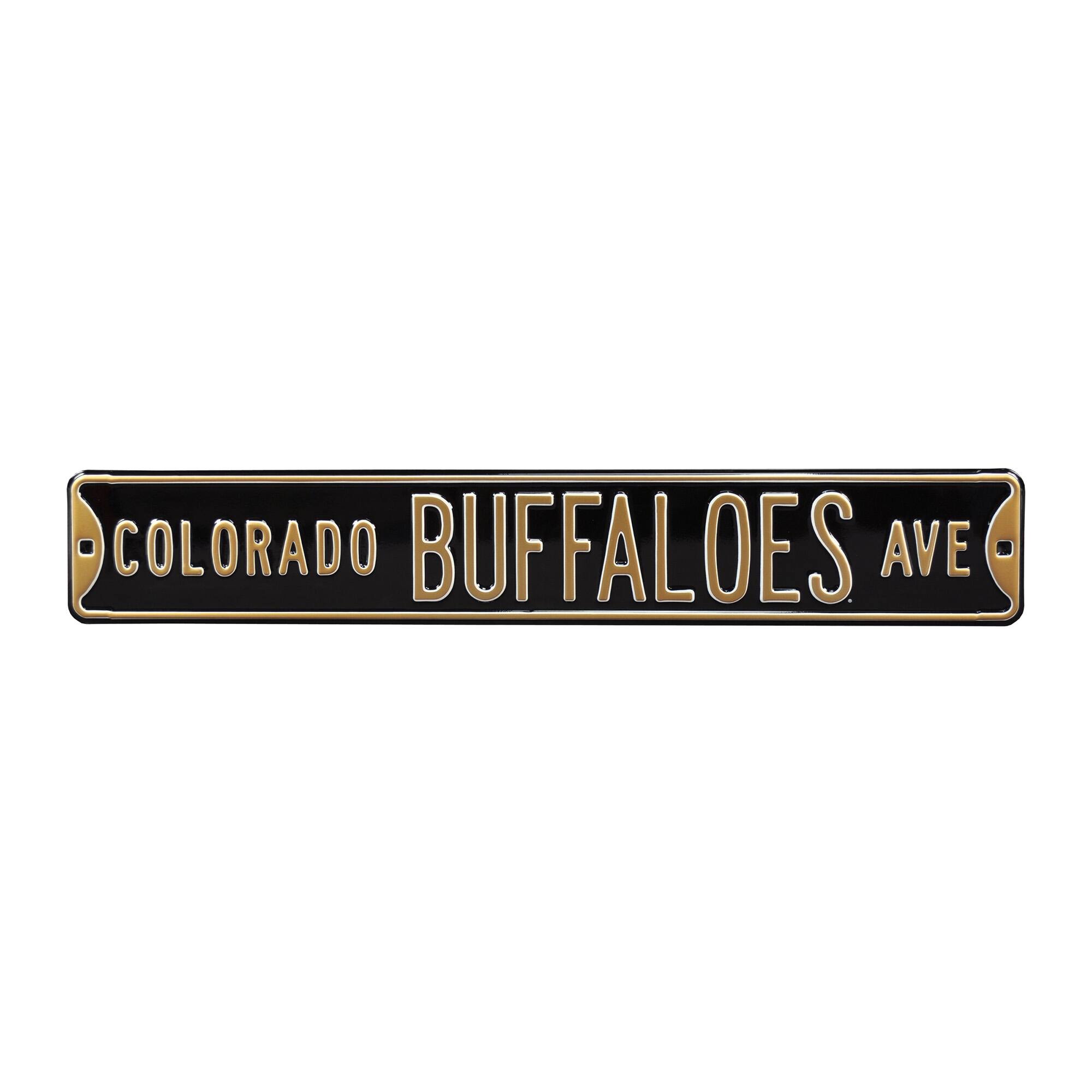 Authentic Street Signs Colorado Buffaloes 6" x 36" College Ave Street ...