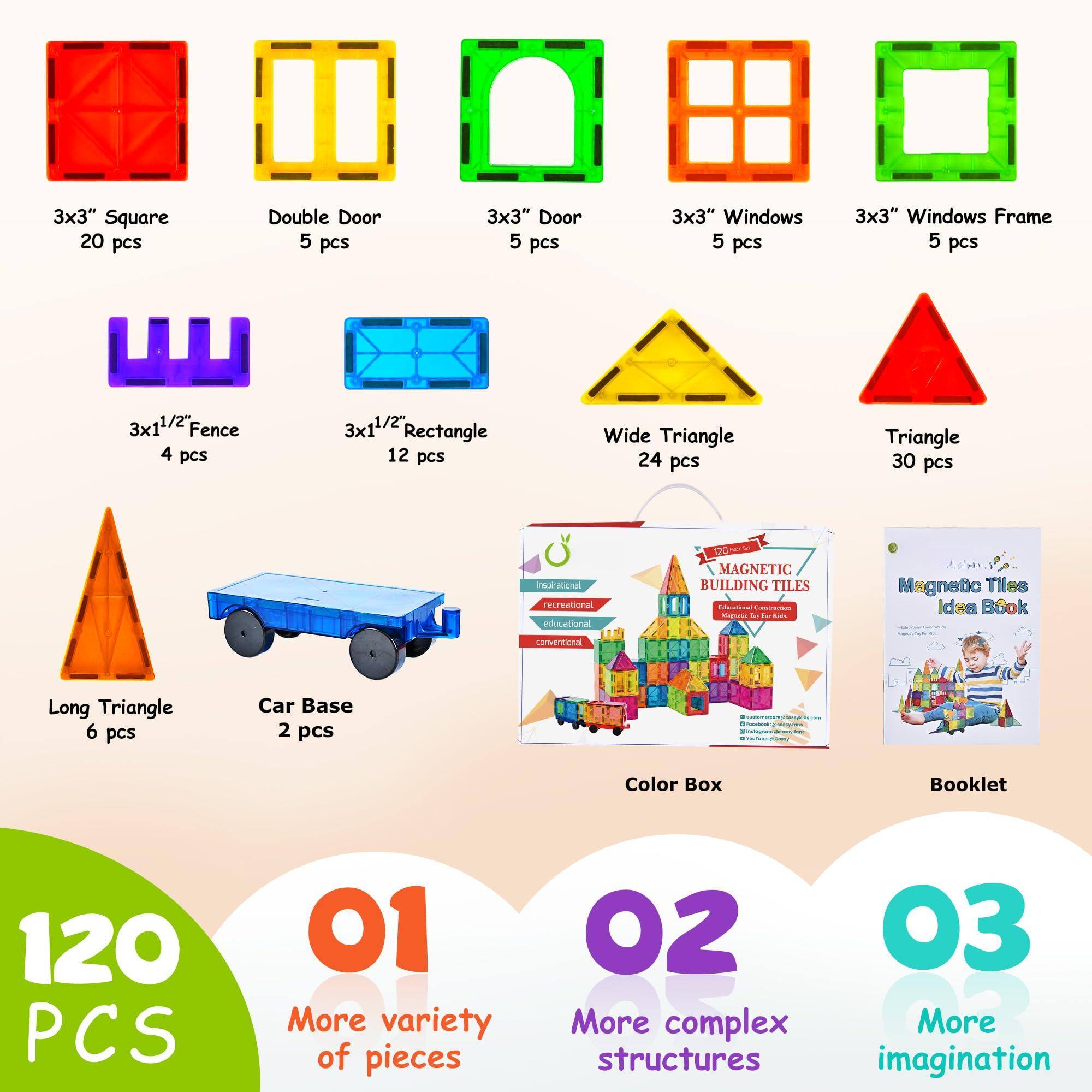 Leash Valley Magnetic Tiles 3d Building Blocks Set Educational ...