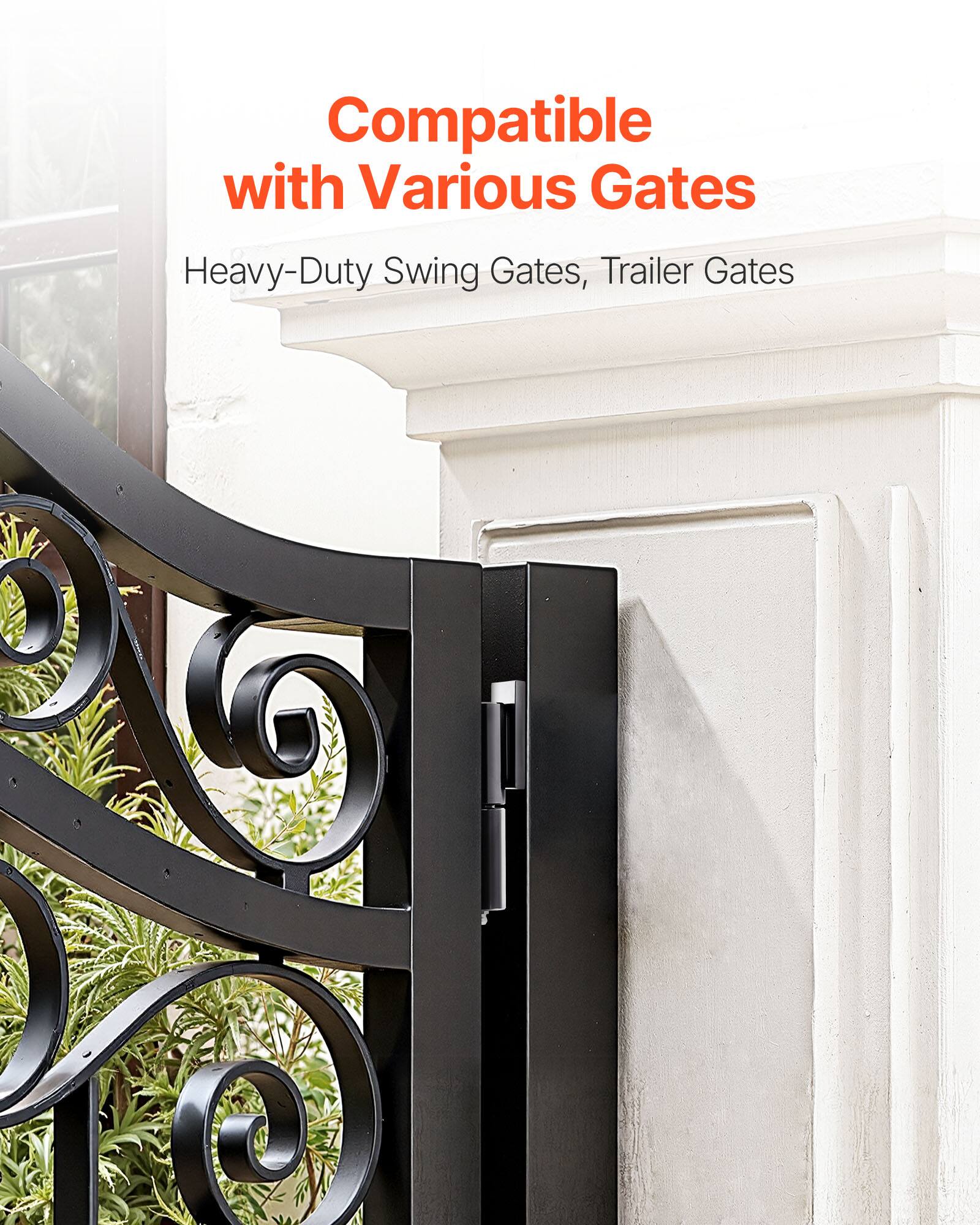 VEVOR Heavy Duty Gate Hinges, 2 Pack 7 Inch Barrel Gate Hinge, Weld On ...