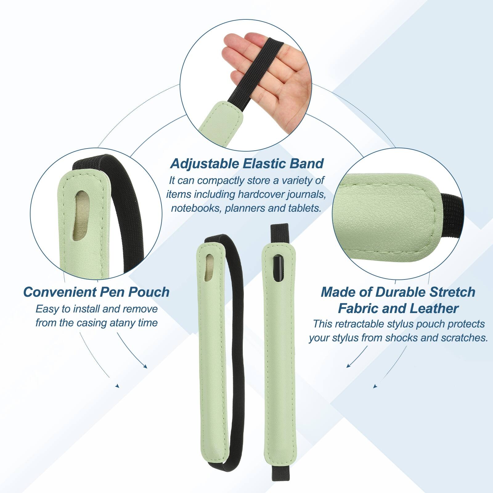 Unique Bargains Universal Stylus Holder for Tablet Retractable Elastic ...