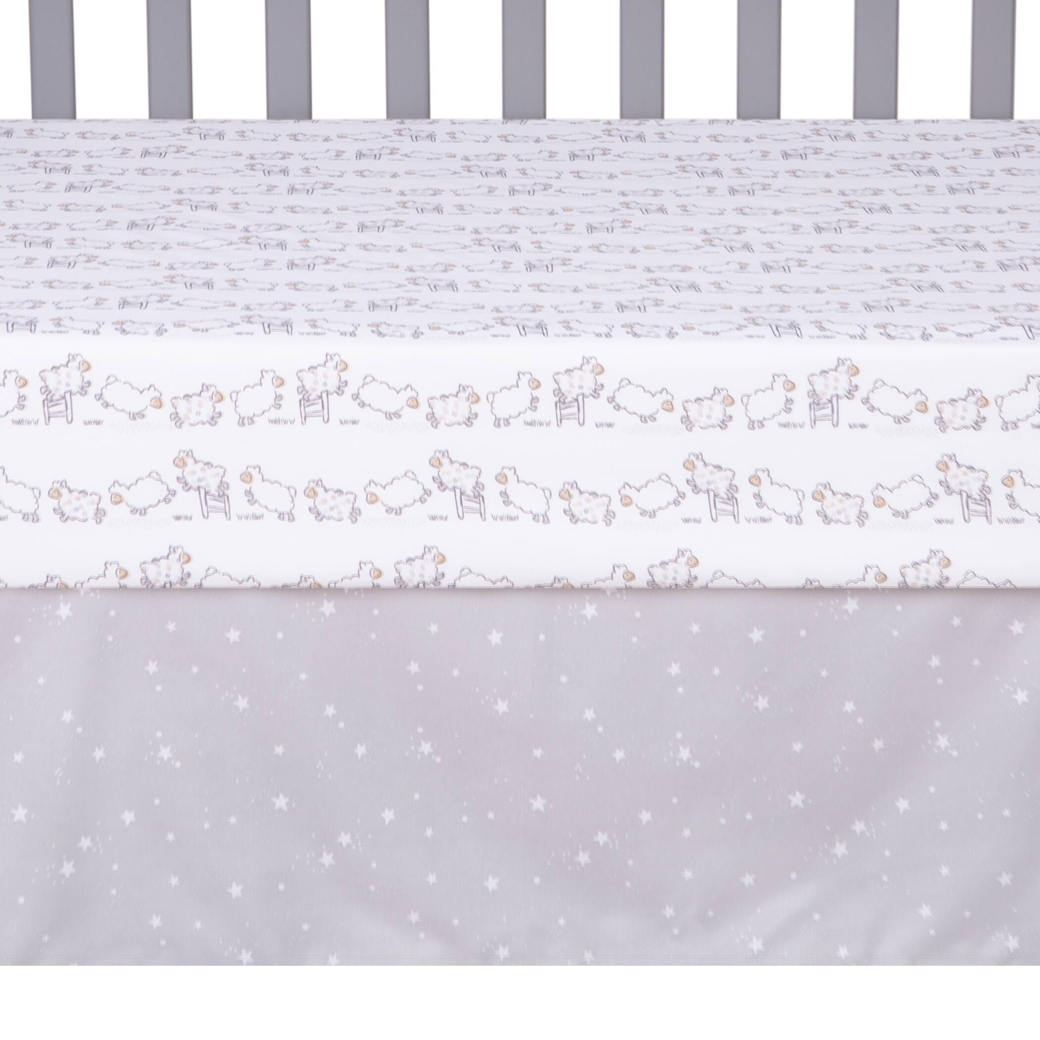 Best Buy: Sammy & Lou 4pc Crib Bedding Set Sleepy Sheep 55399