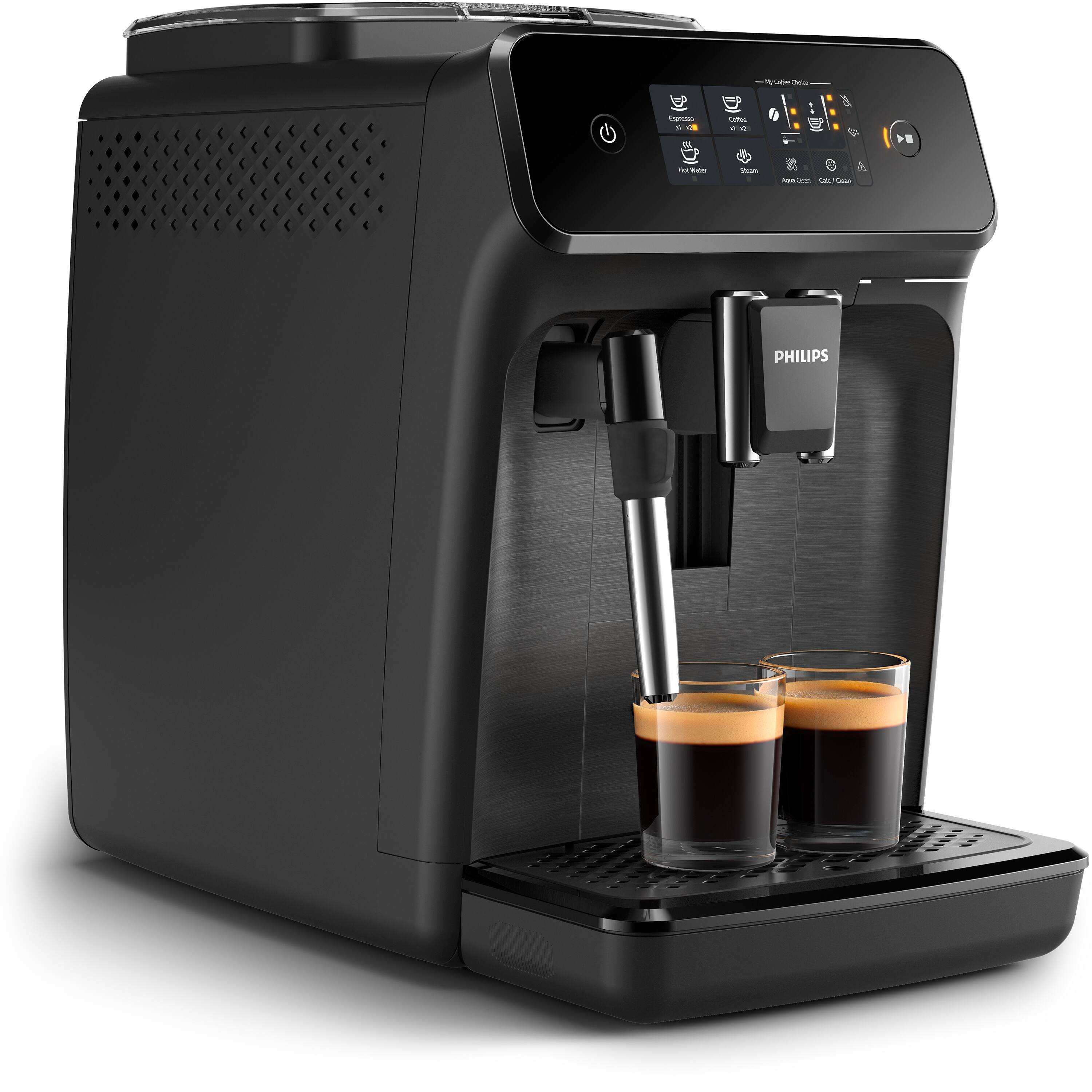 Philips 1200 Fully Automatic Espresso and Coffee Machine with Milk Frother Black EP1220/04 ...