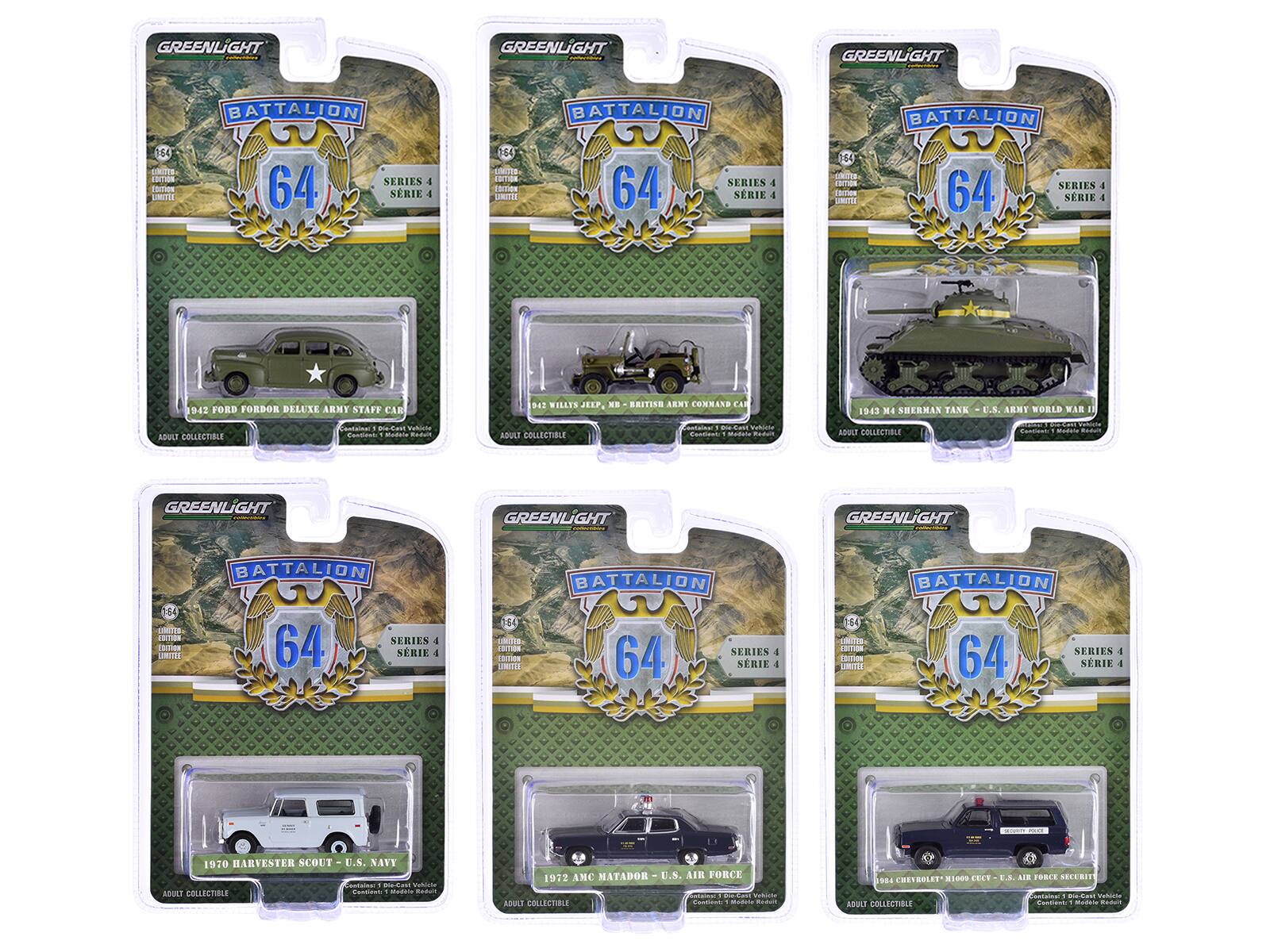 "Battalion 64" Set of 6 pieces Series 4 1/64 Diecast Models by ...