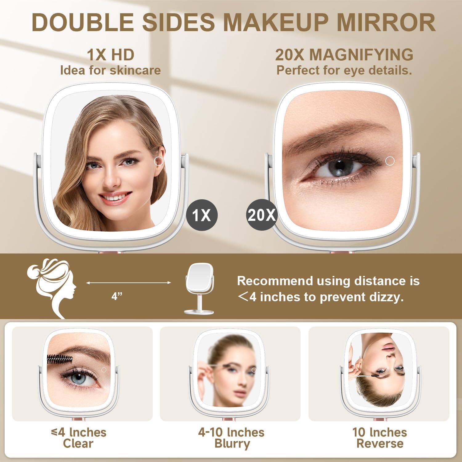 Comfort Essence Mirror Vanity Makeup Light Magnifying Lights Color High ...