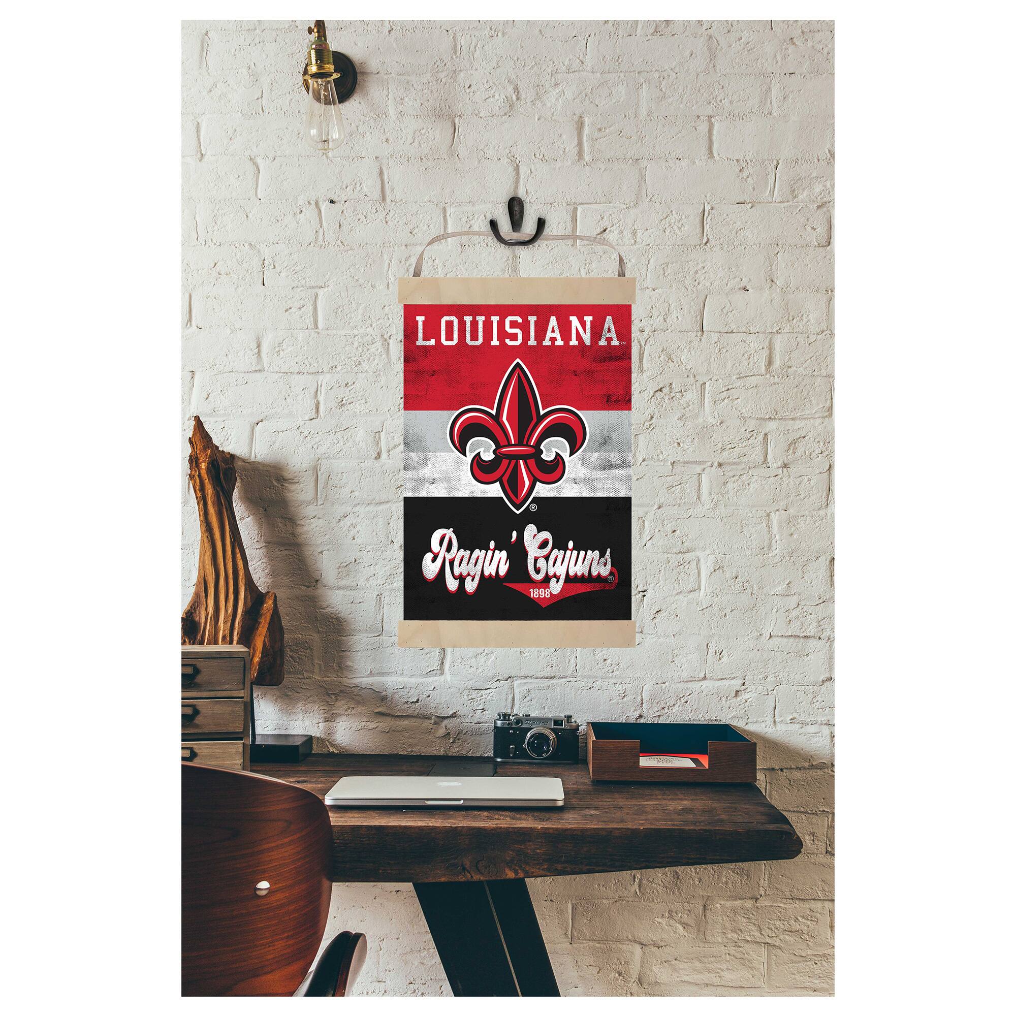 Jardine Louisiana Ragin' Cajuns Retro Logo Banner Sign Red 4966665 ...