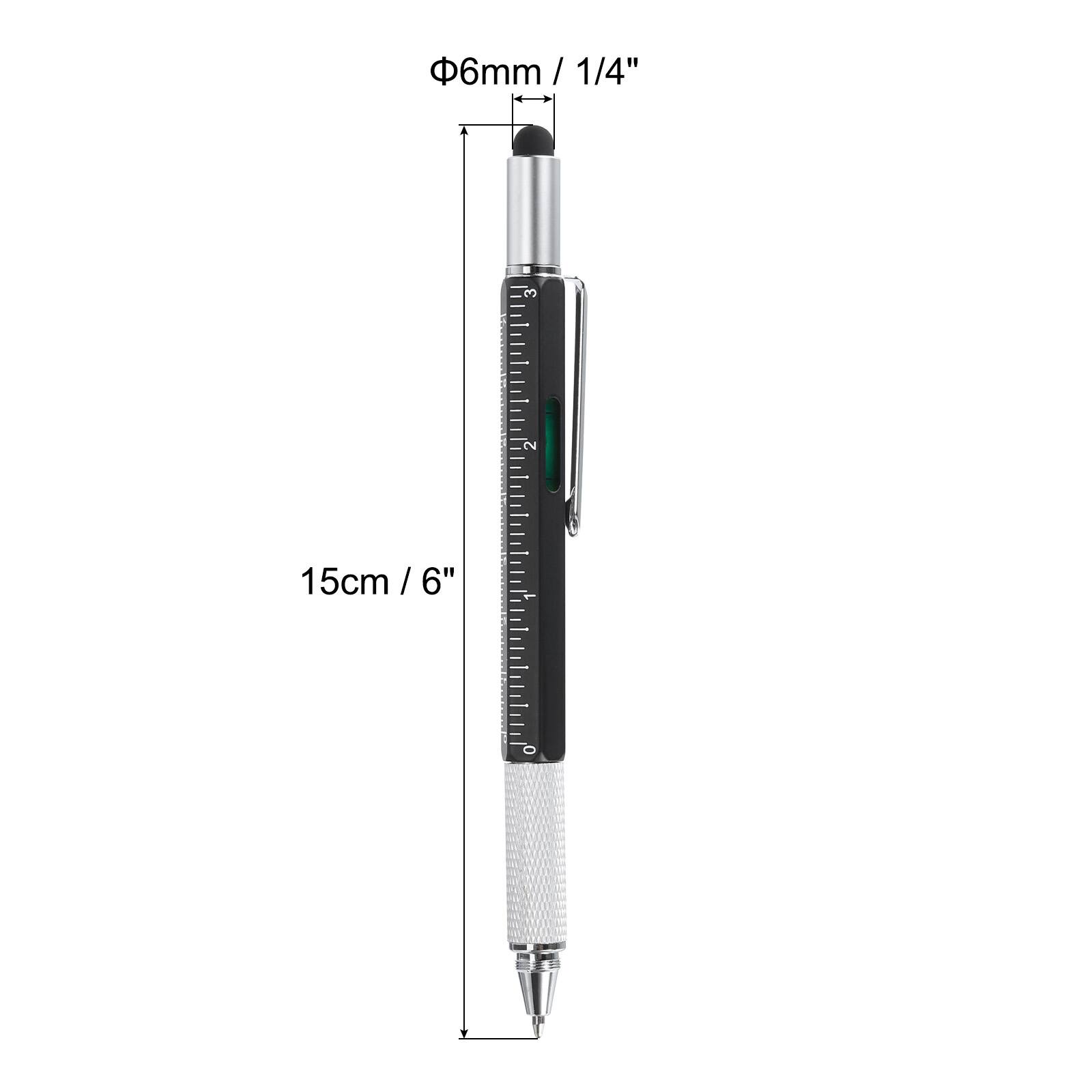 Unique Bargains 6 in 1 Metal Multitool Tech Pen with Ballpoint, Ruler ...