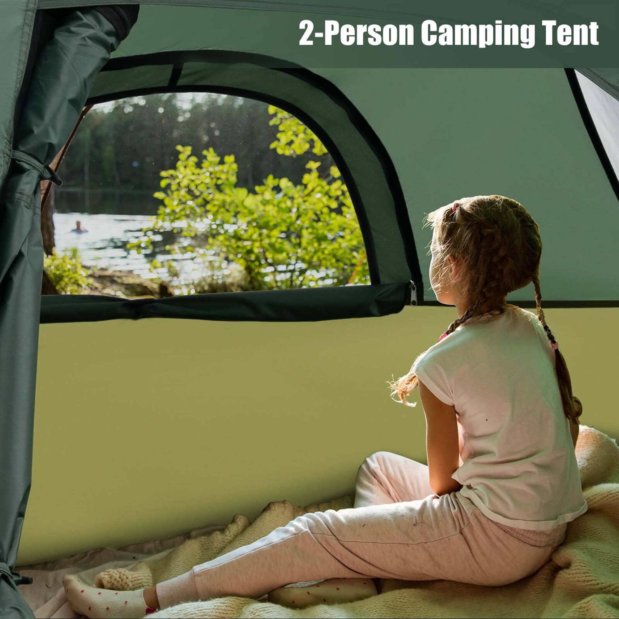 Costway 2 person Camping Tent Lightweight Outdoor Tent with Removable ...