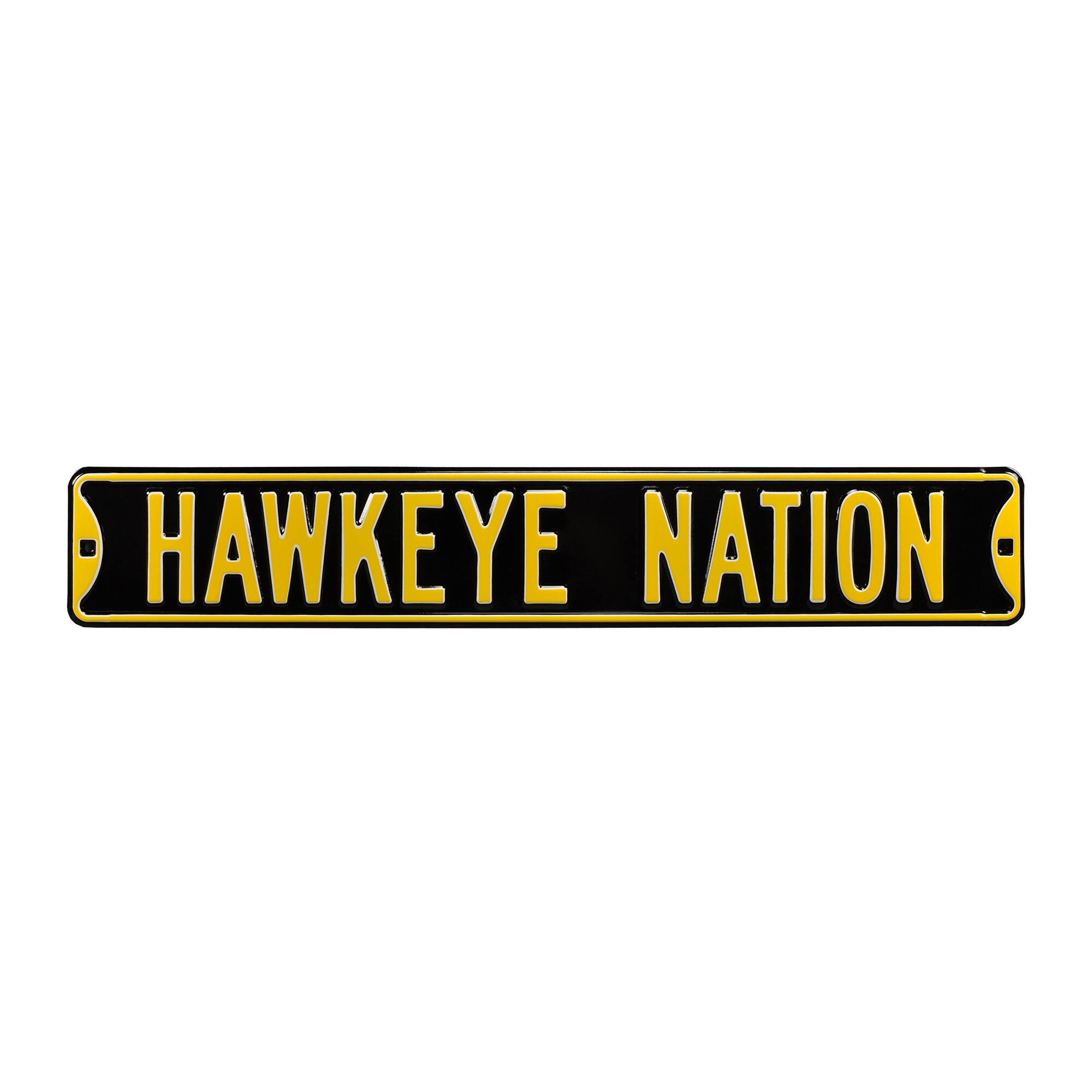 Authentic Street Signs Iowa Hawkeyes 6" x 36" College Ave Embossed ...
