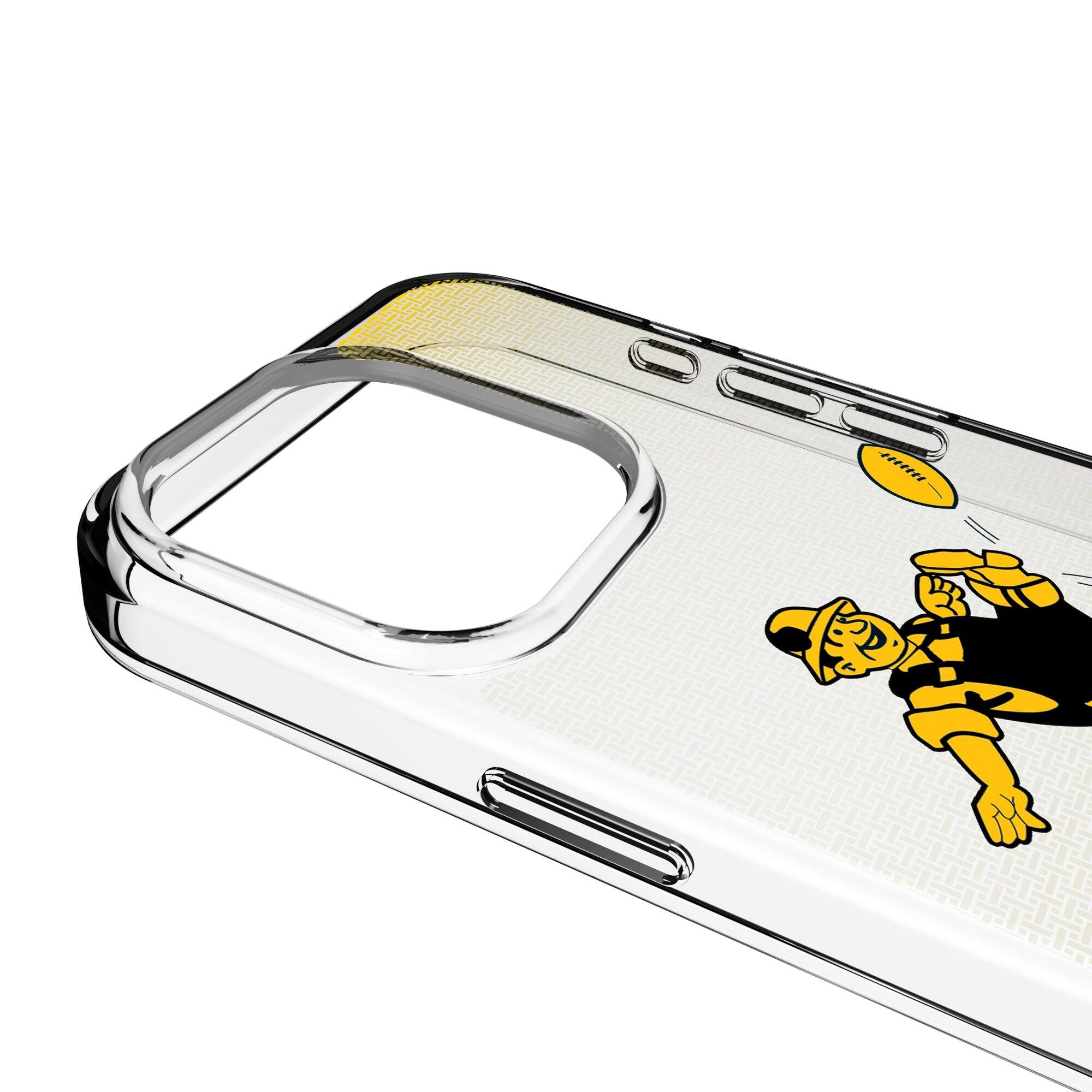 Keyscaper NFL Pittsburgh Steelers Linen Logo iPhone Clear Case 14 Pro ...