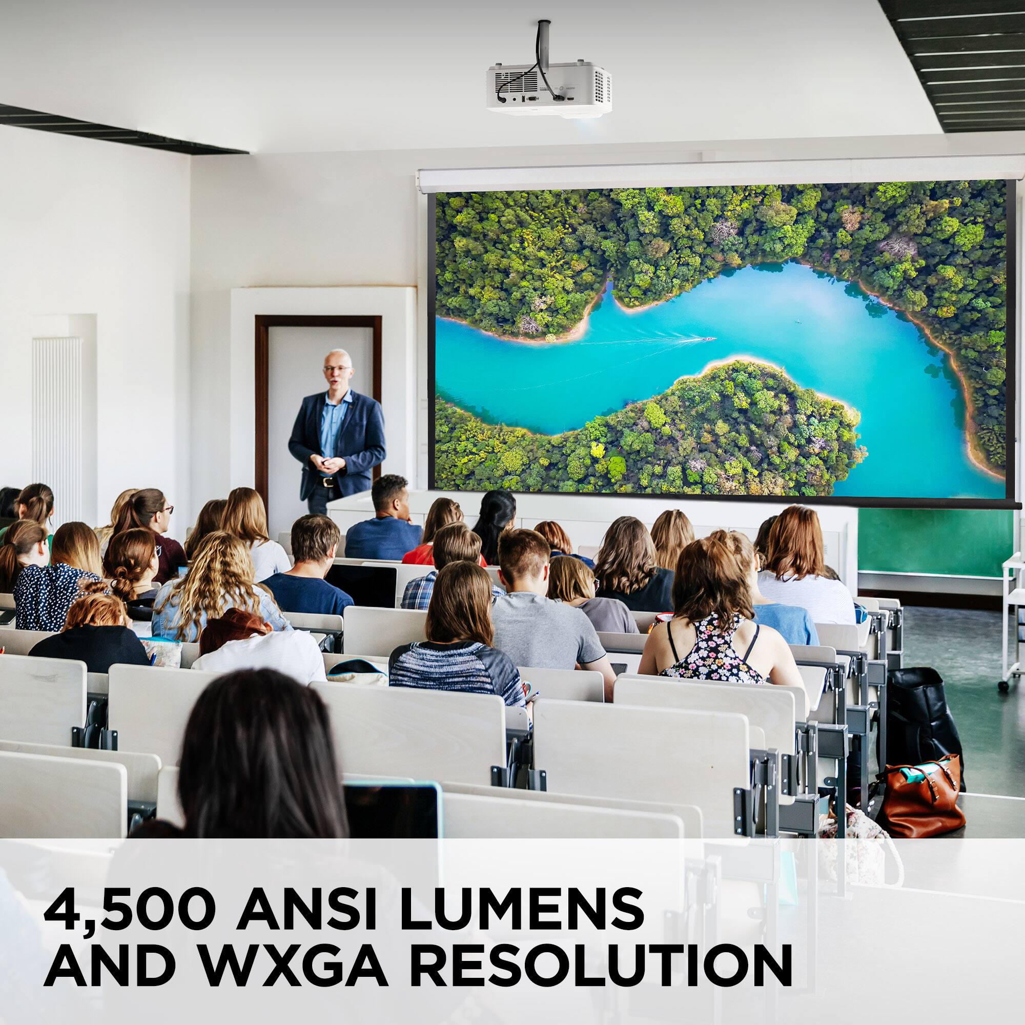 ViewSonic LS630W DLP WXGA 4500 Lumens Laser Projector (HDMI, USB) White ...