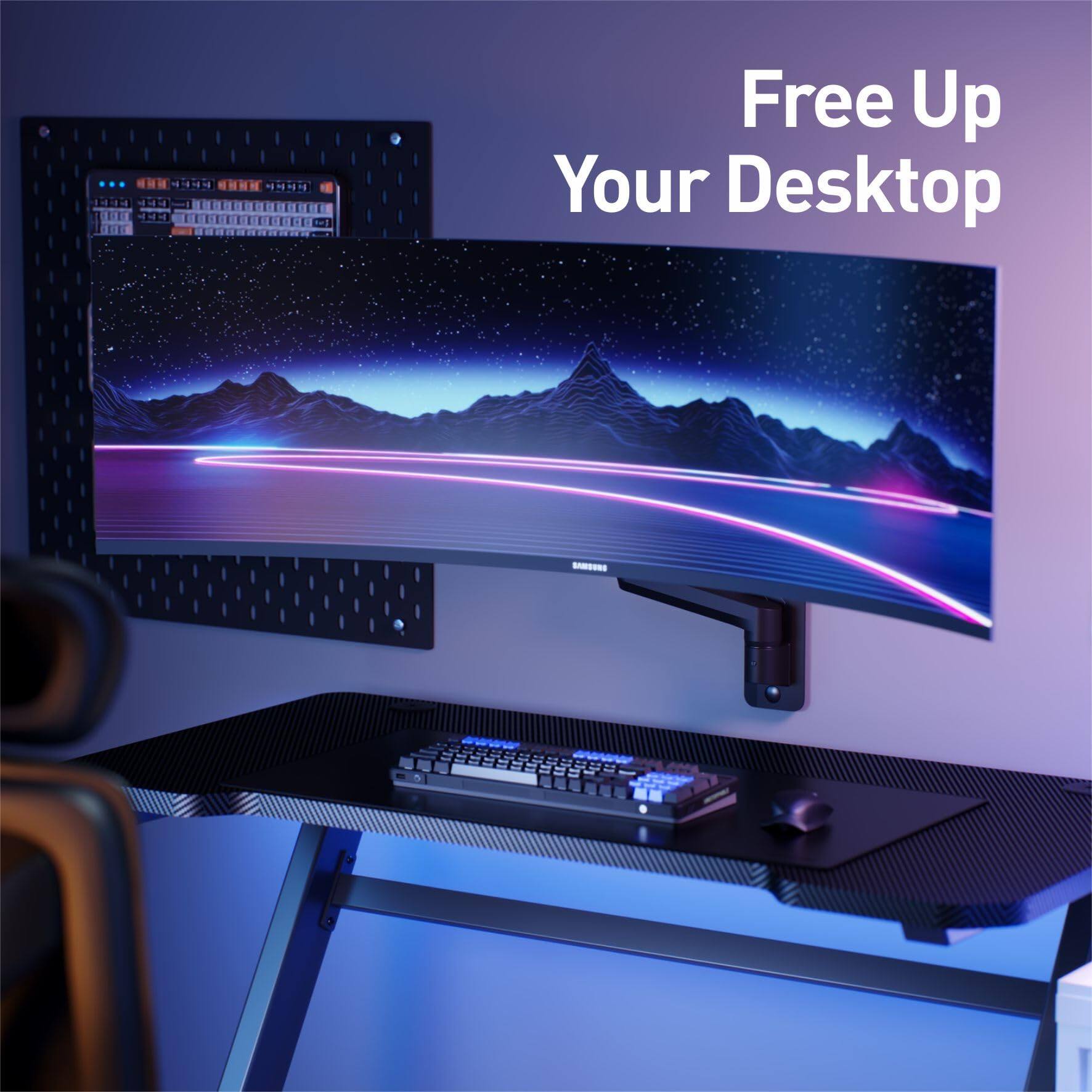 Cedar Assembly Monitor Wall Mount For Ultrawide Screens Heavy Duty Single Monitors Holds s Full ...