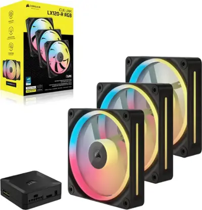 CORSAIR iCUE LINK LX120 R RGB 120mm PWM Reverse Blade CORSAIR iCUE LINK LX120 R RGB 120mm PWM Reverse Blade