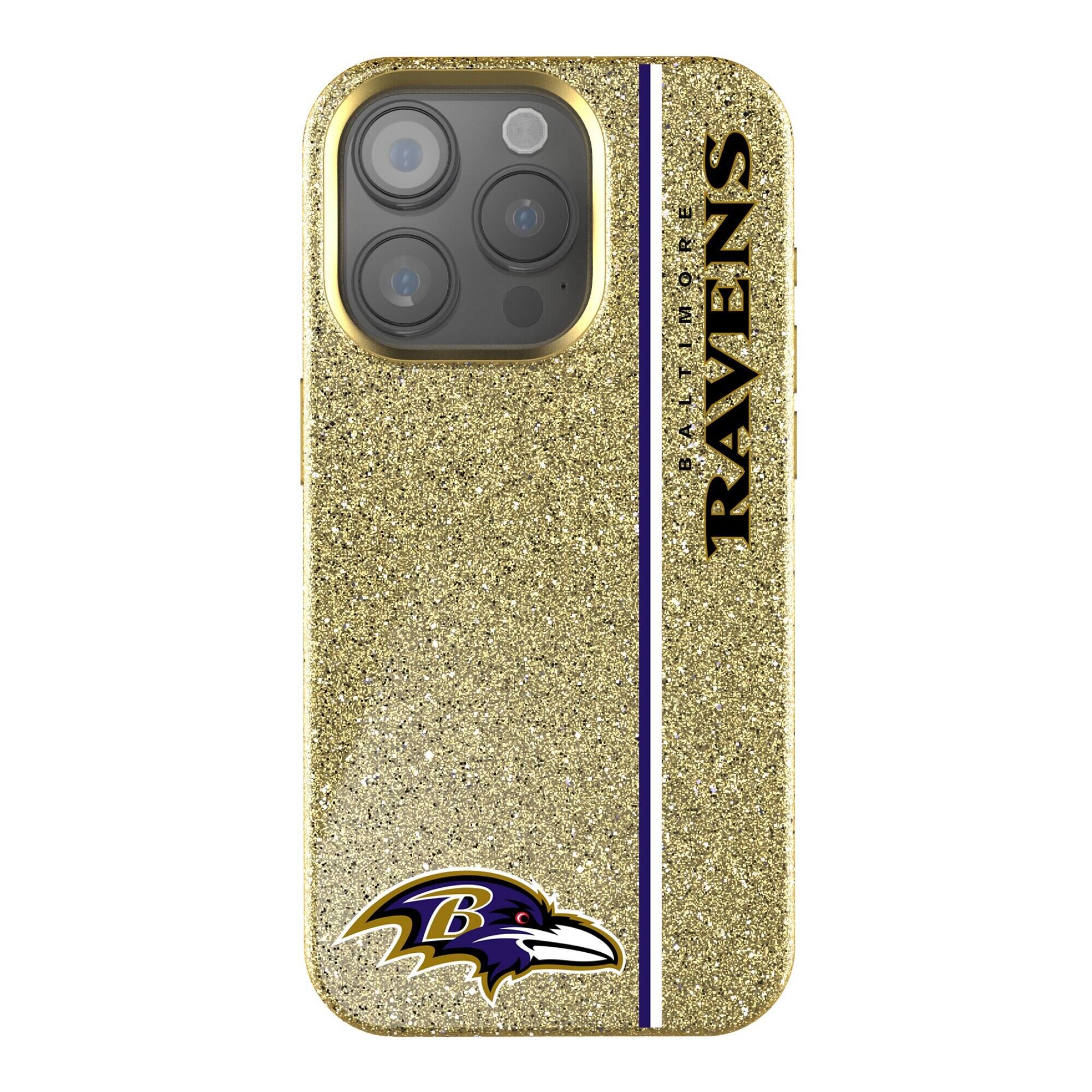 Keyscaper NFL Baltimore Ravens iPhone Bling Case 15 Pro Max Gold ...