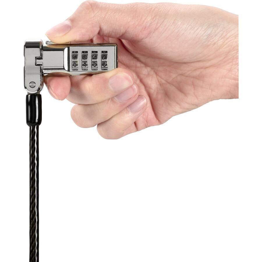 Kensington 3 in 1 Combination Serialized Laptop Lock 6 ft Cable Preset ...