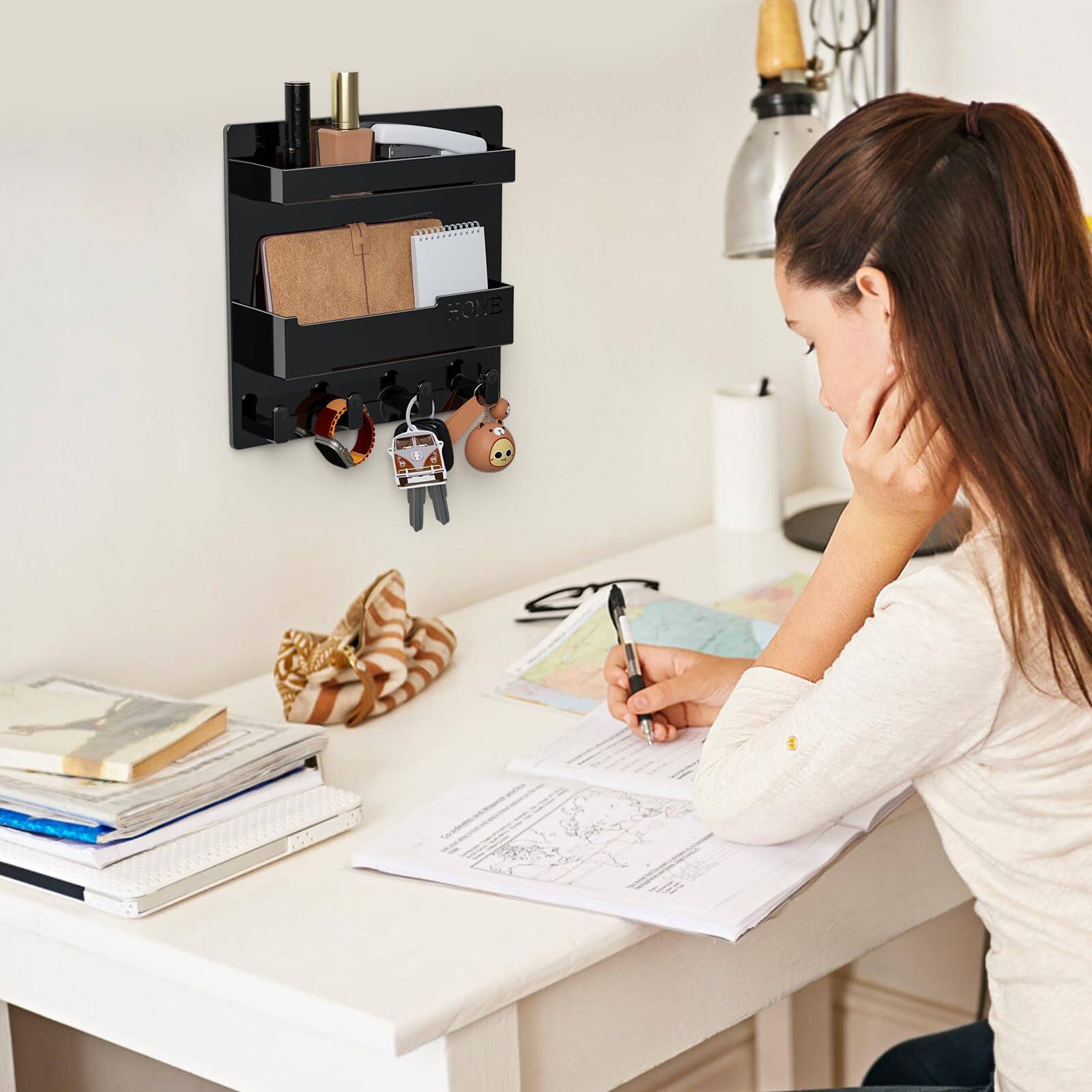 Dapper Styles Bedside Wall Organizer Mount Self Stick On Cute Room Decor Aesthetic Cool Stuff ...