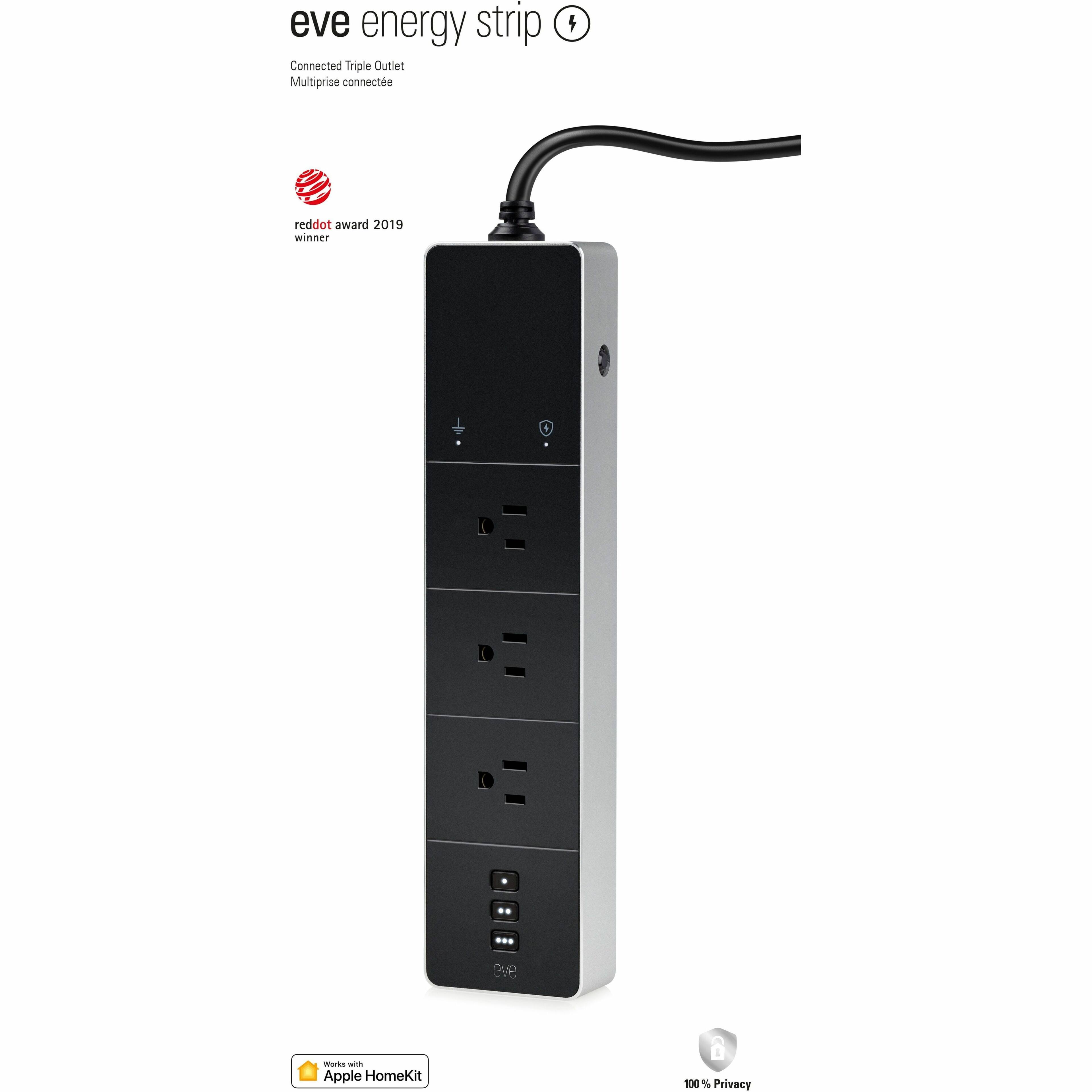 Best Buy: Eve Energy Strip Smart Triple Outlet & Power Meter with Apple ...