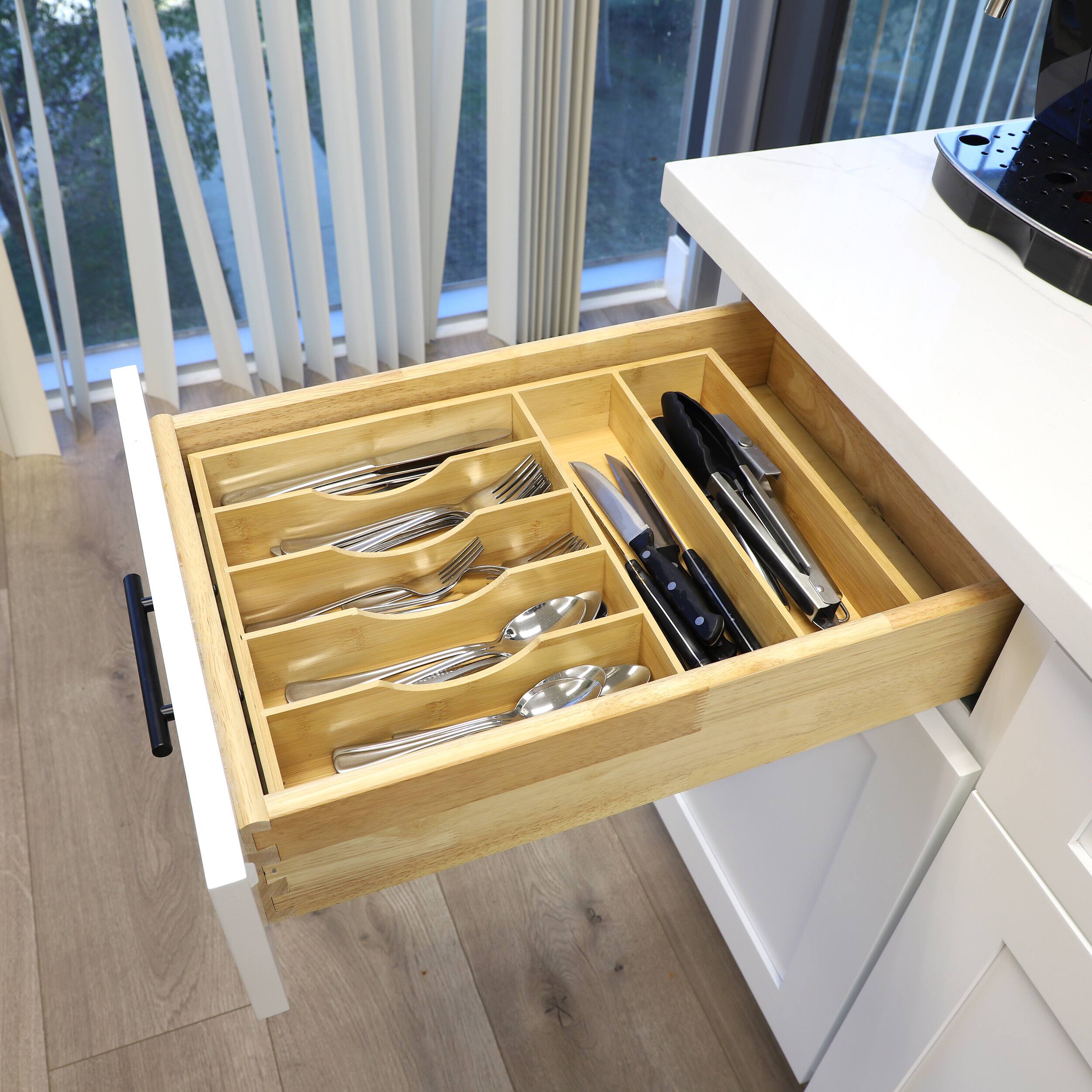 MegaChef Bamboo 7 Section Drawer Organizer Brown 310122166M - Best Buy