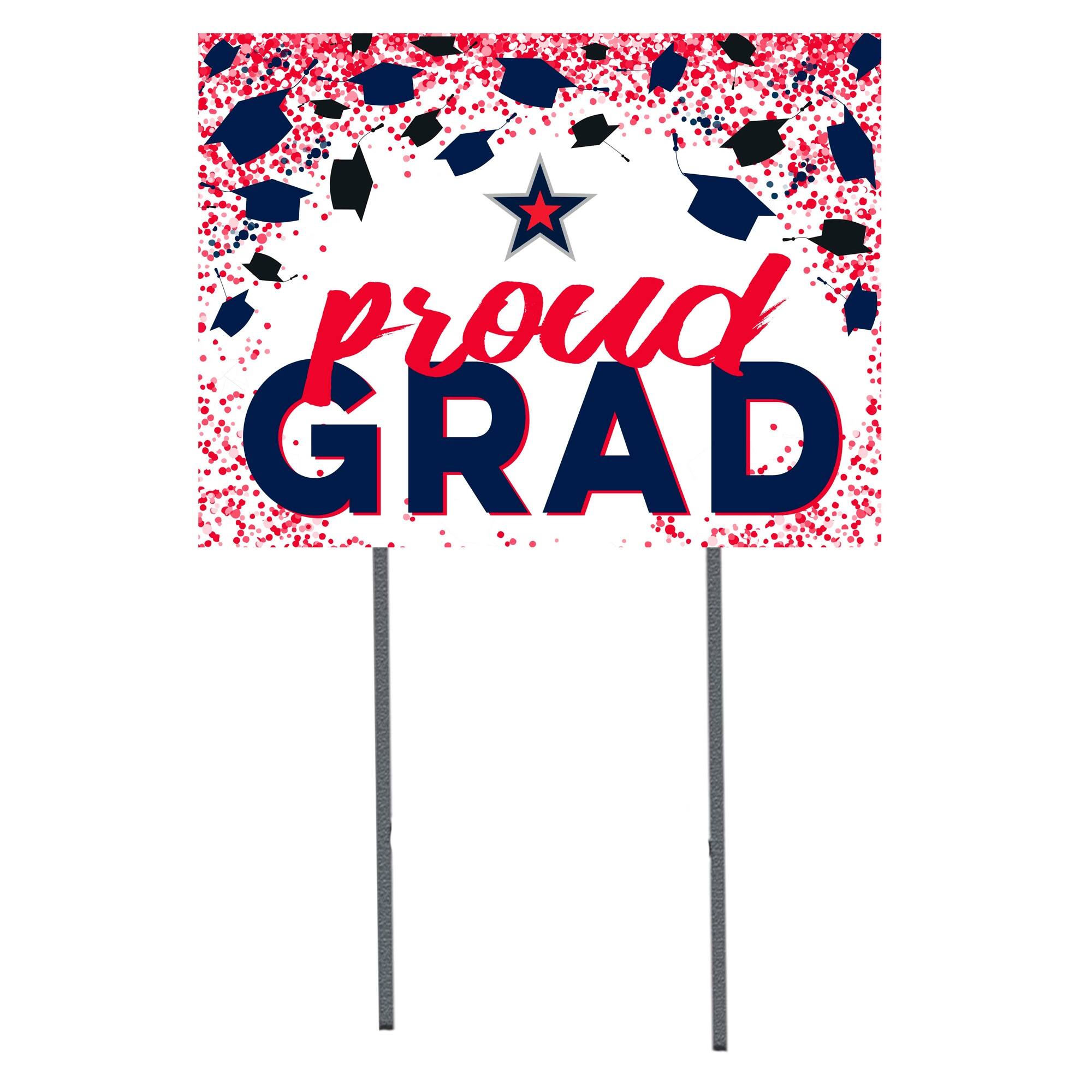 Jardine Robert Morris Colonials 18" x 24" Proud Grad Yard Sign White ...