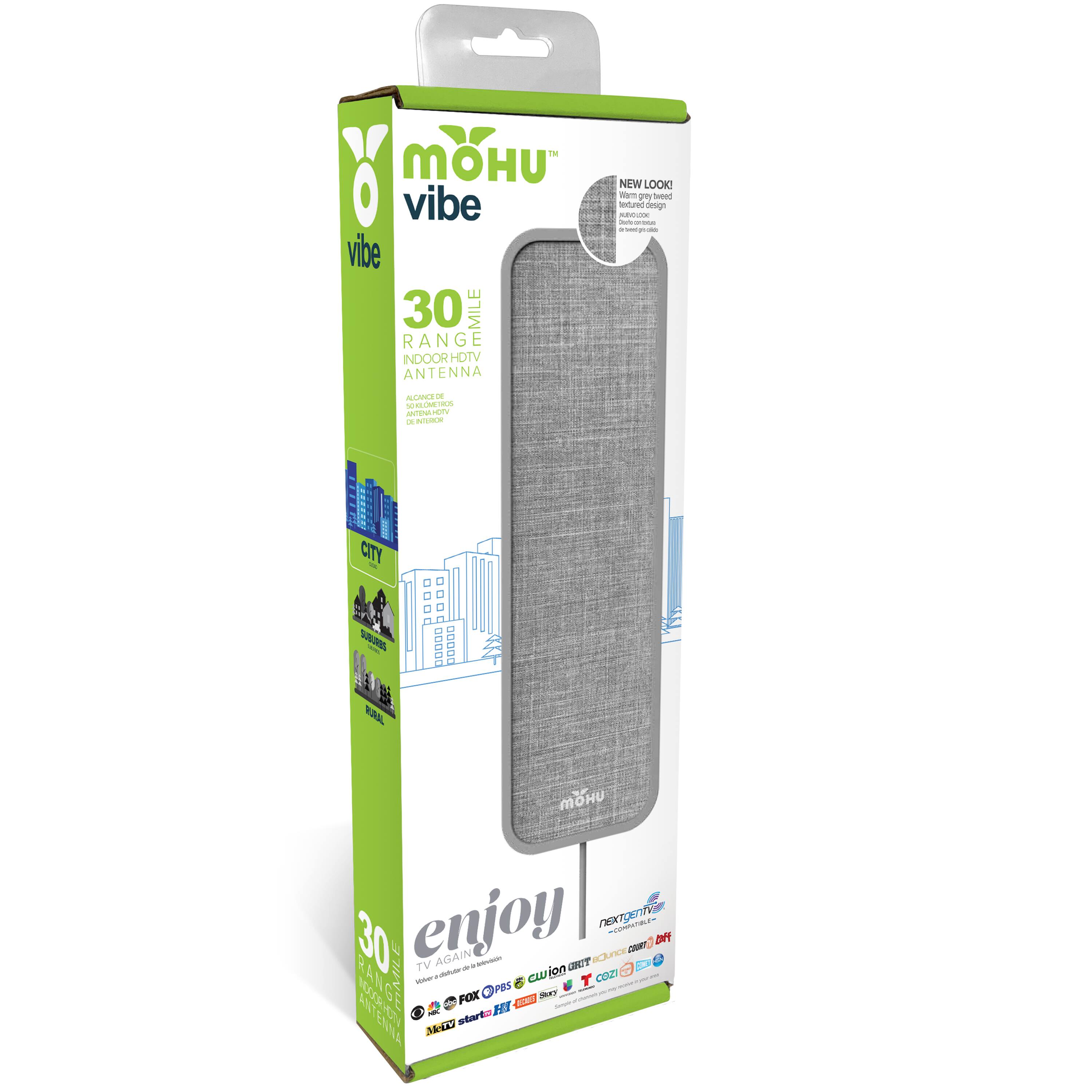 Customer Reviews: Mohu Vibe Amplified Indoor HDTV Antenna 50-Mile Range ...