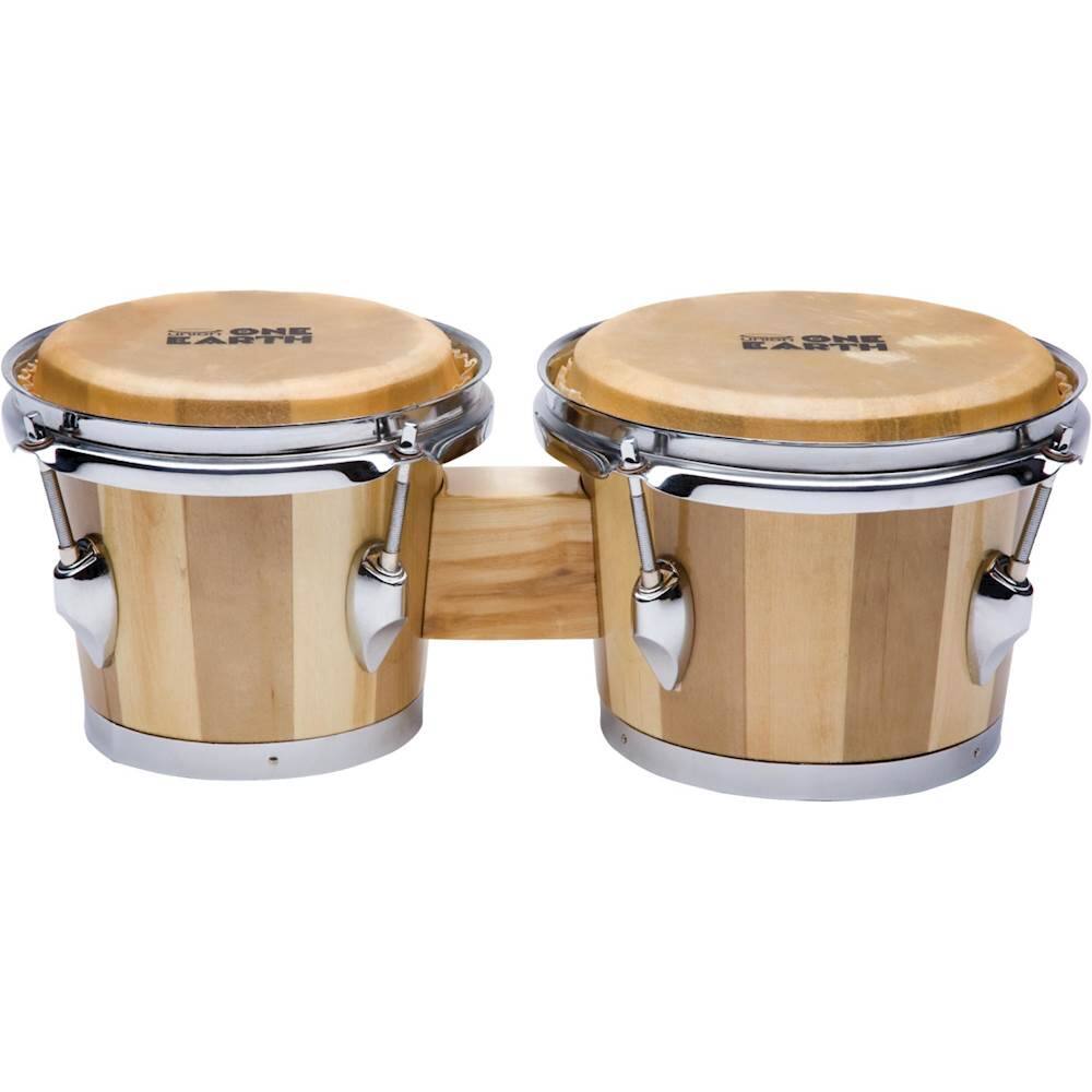 Union Drums One Earth 2 Tone Bongo Drum Set Natural/Light Brown DRSUB1 ...
