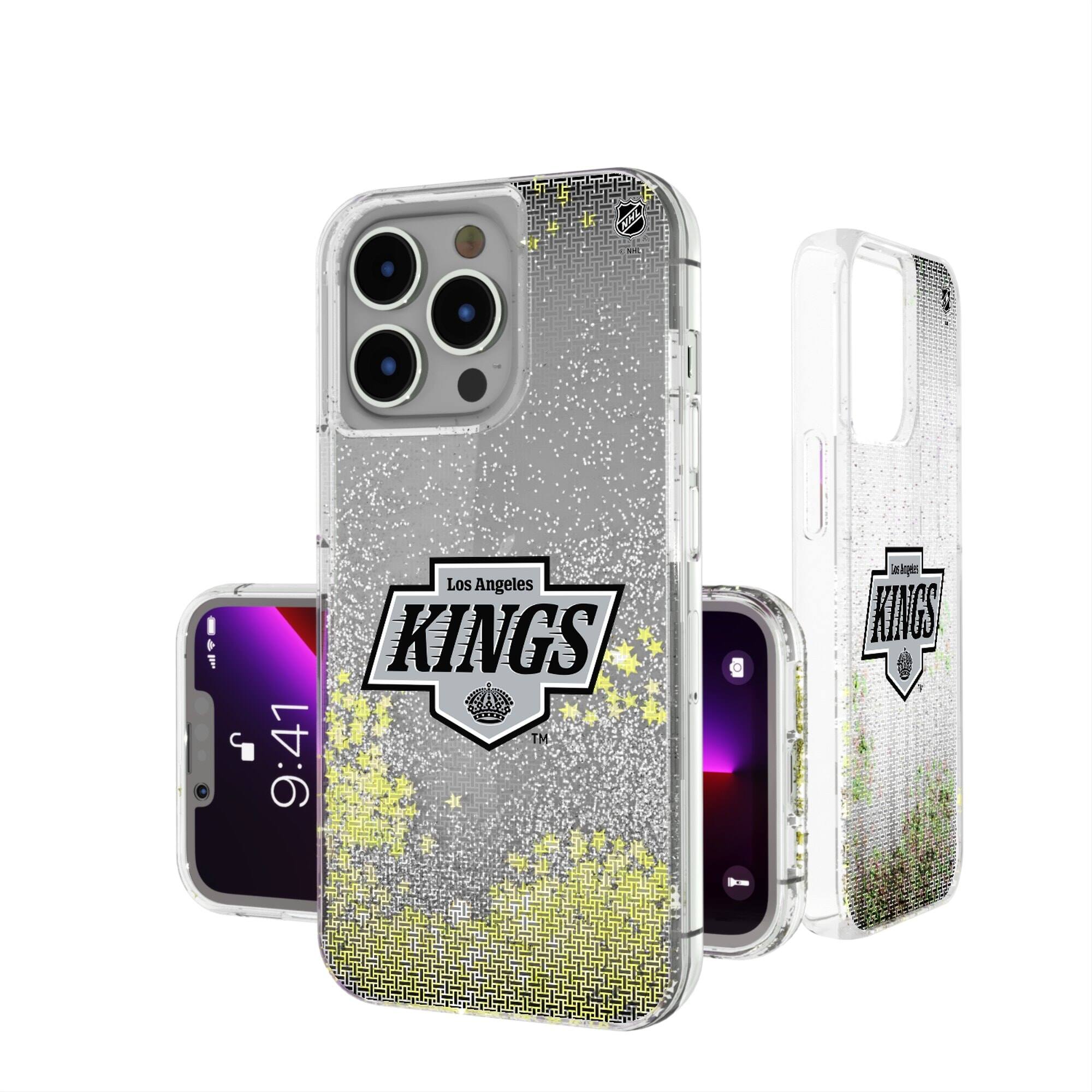 Keyscaper NHL Los Angeles Kings Linen Logo iPhone Glitter Case 16 Pro ...
