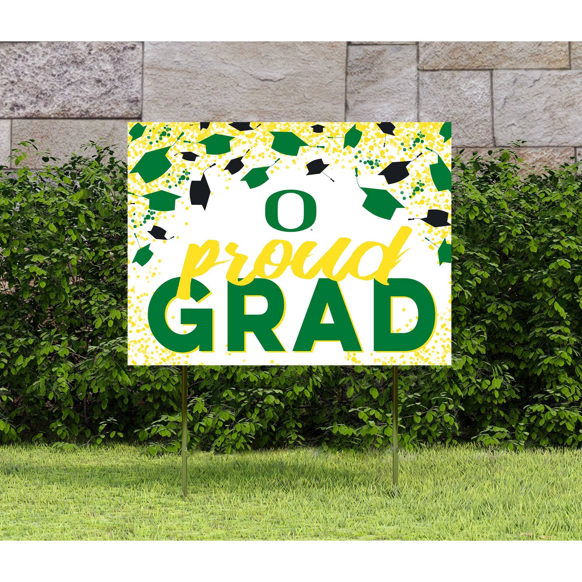 Jardine Oregon Ducks 18'' x 24'' Grad Yard Sign White 4940136 - Best Buy