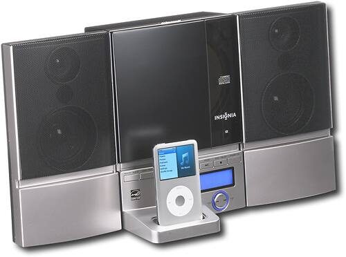 Best Buy: Insignia™ 20W CD Compact Shelf System with Apple® iPod® Dock ...