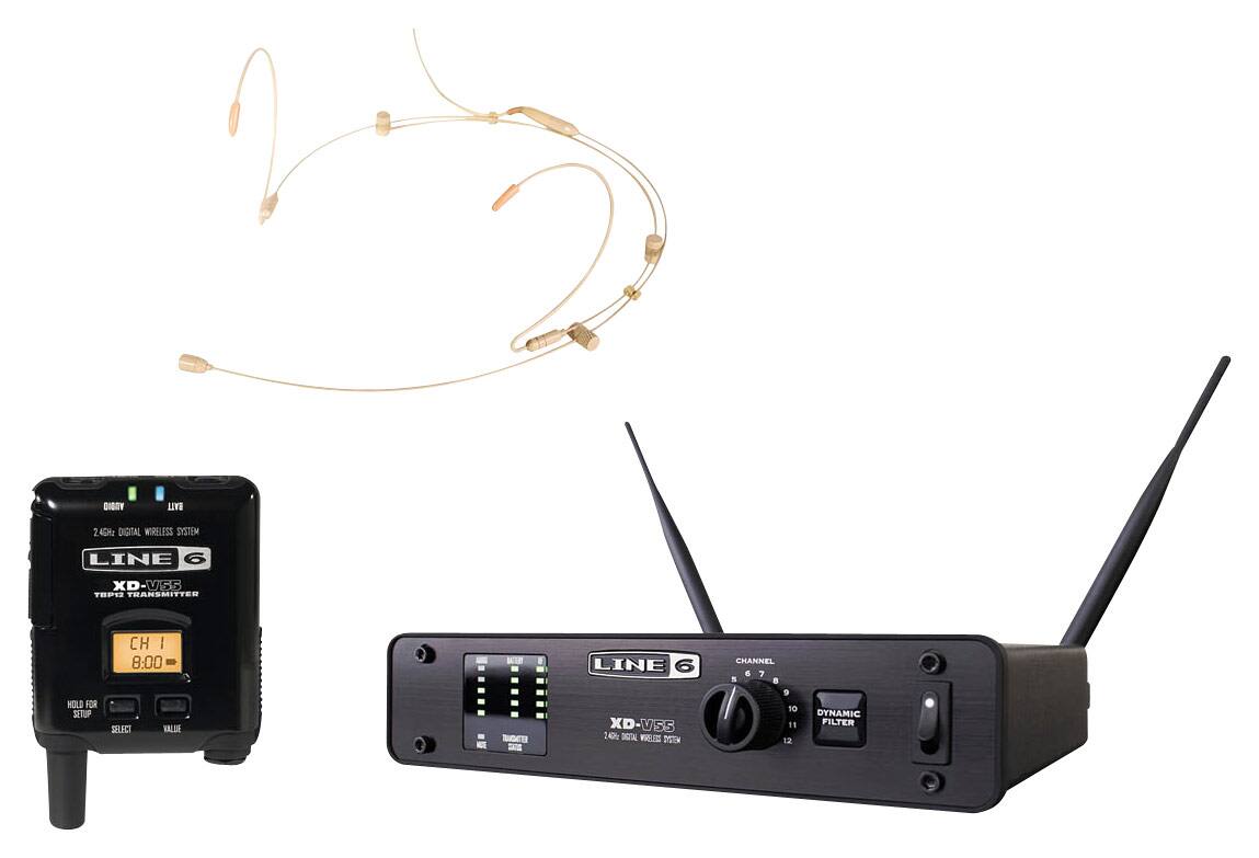 Line 6 XD V55HS 14 Channel Wireless Cardioid Headset Microphone System ...