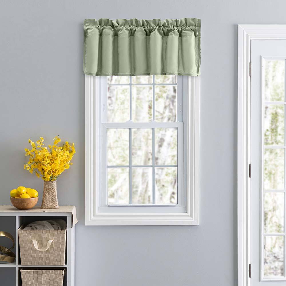Ellis Curtain Stacey 3" Rod Pocket Solid Color Lined Window Filler ...
