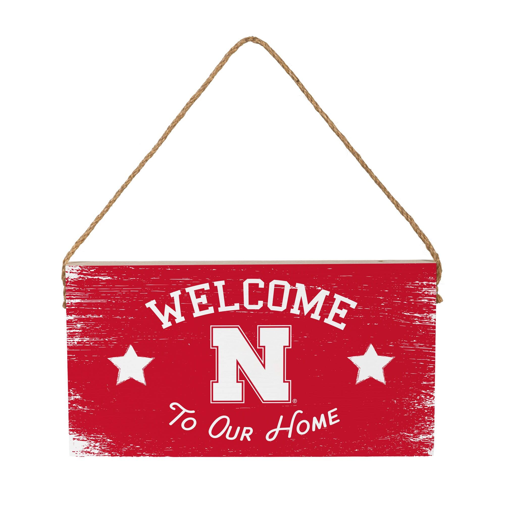 Evergreen Enterprises Nebraska Huskers 6" x 11" Welcome Home Wood Wall ...