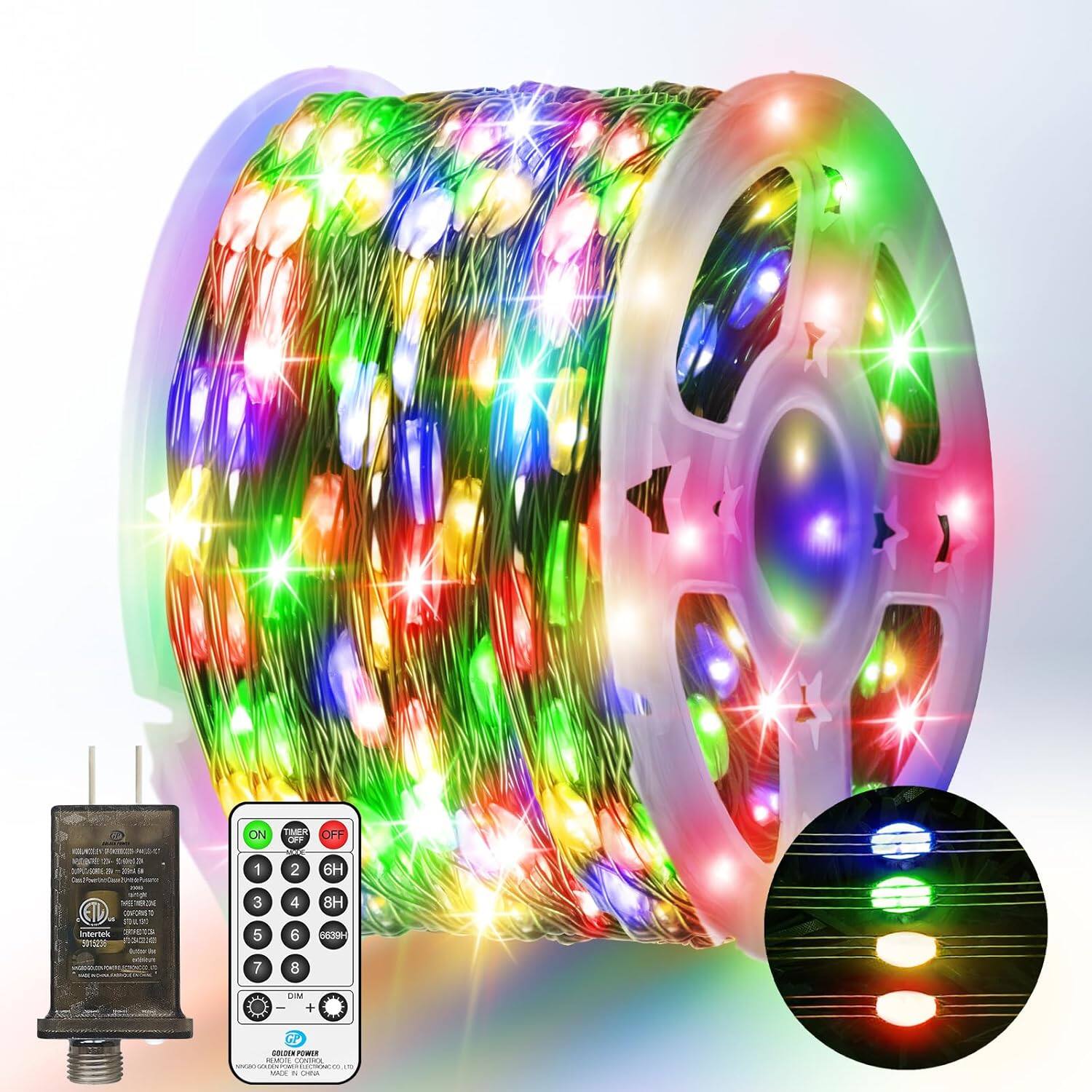 Christmas Schertz - 131FT 400 LED Lights, Outdoor String Lights, 8 ...