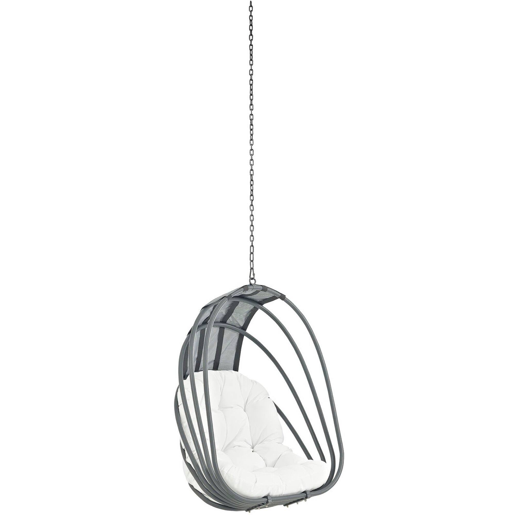 Whisk Outdoor Patio Swing Chair Without Stand by Modway White EEI-2656 ...