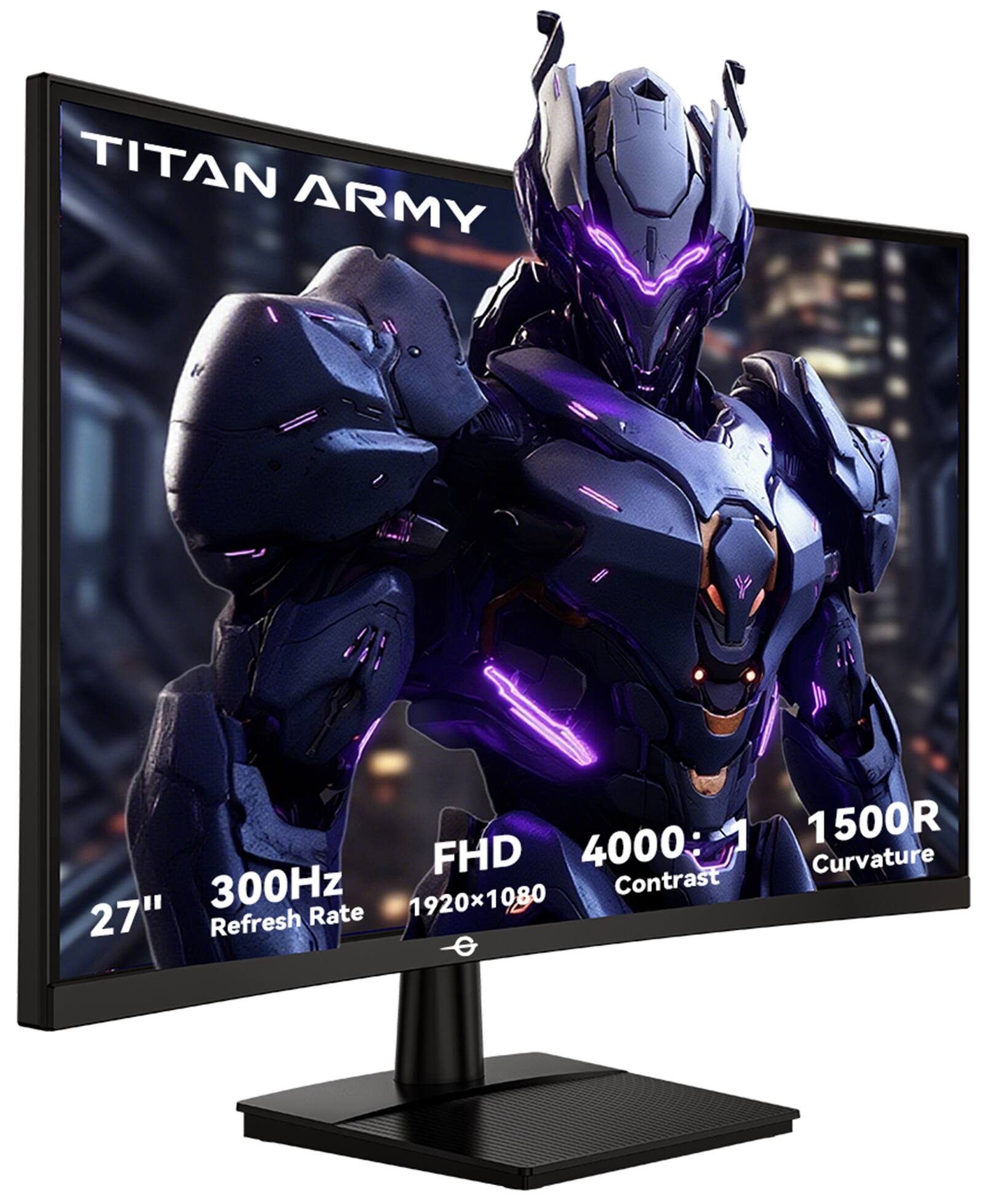 Titan army C27A1H 27 Inch Curved Gaming Monitor, 300Hz FHD 1080p, VA ...
