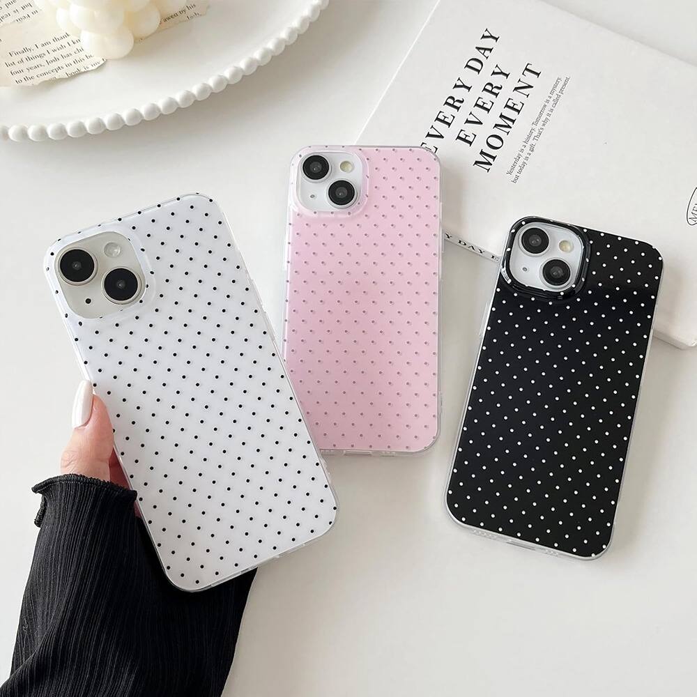 ACJPR iPhone 13/14 Case, Polka Dot Pattern, Slim Shockproof TPU/PC ...