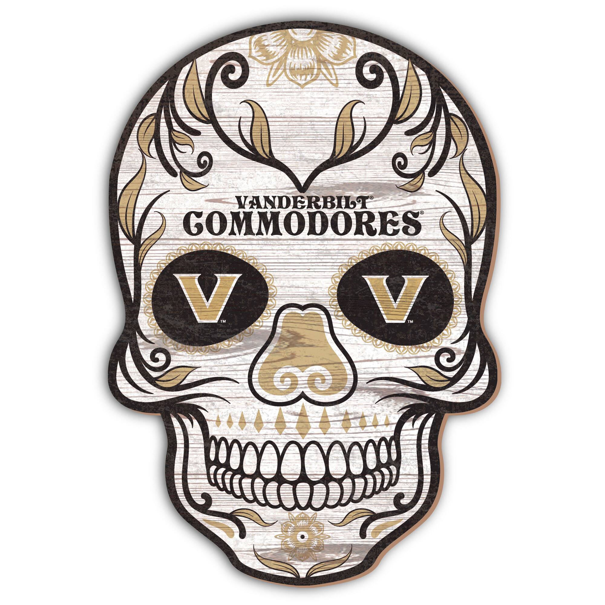 Fan Creations Vanderbilt Commodores 12'' Sugar Skull Sign Multicolor 5043282 - Best Buy